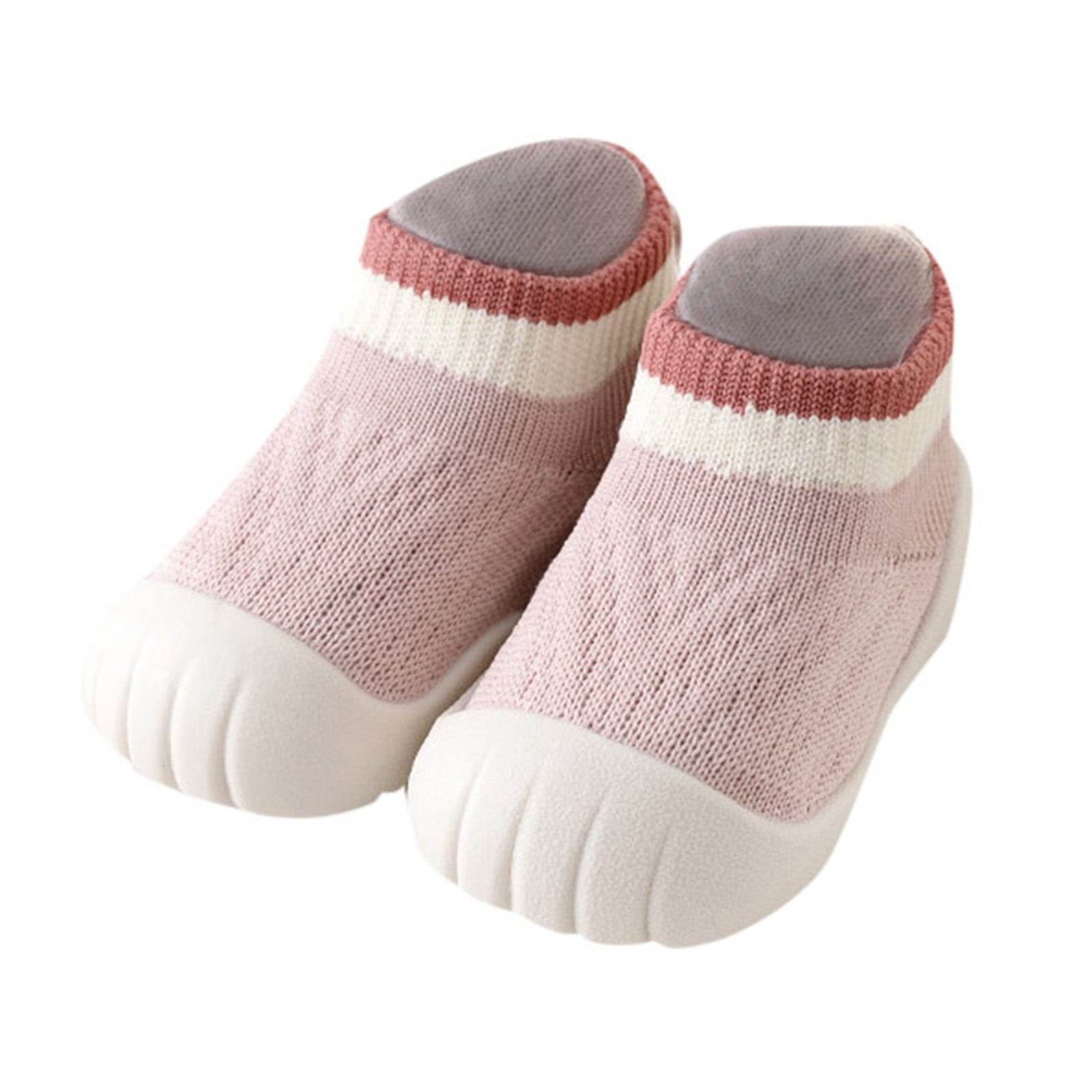 TAIAOJING Toddler Baby Girl Shoes Rubber Sole Non- Indoor Slipper First ...
