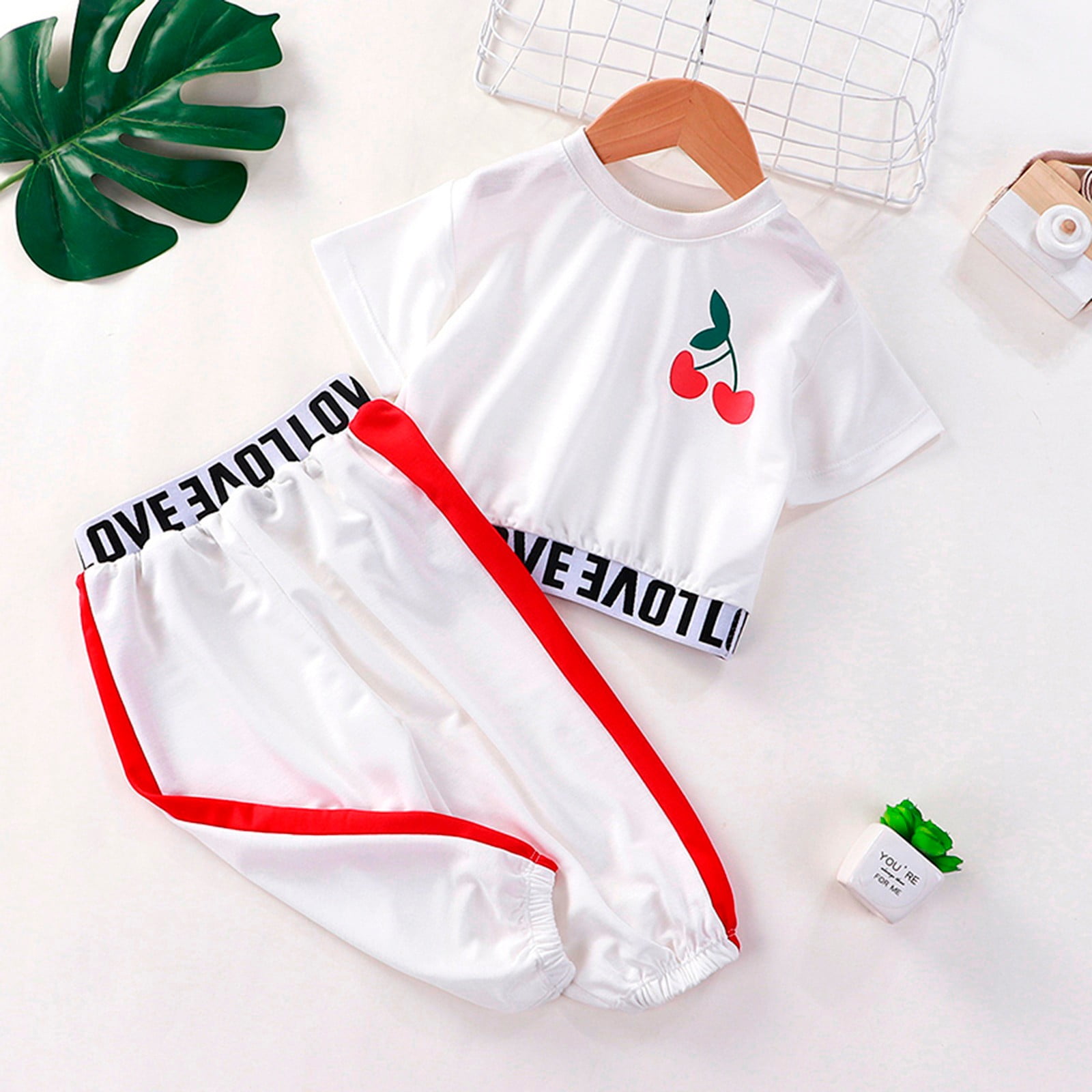 TAIAOJING Toddler Baby Girls Outfits Girl Cotton Letter Print Casual ...