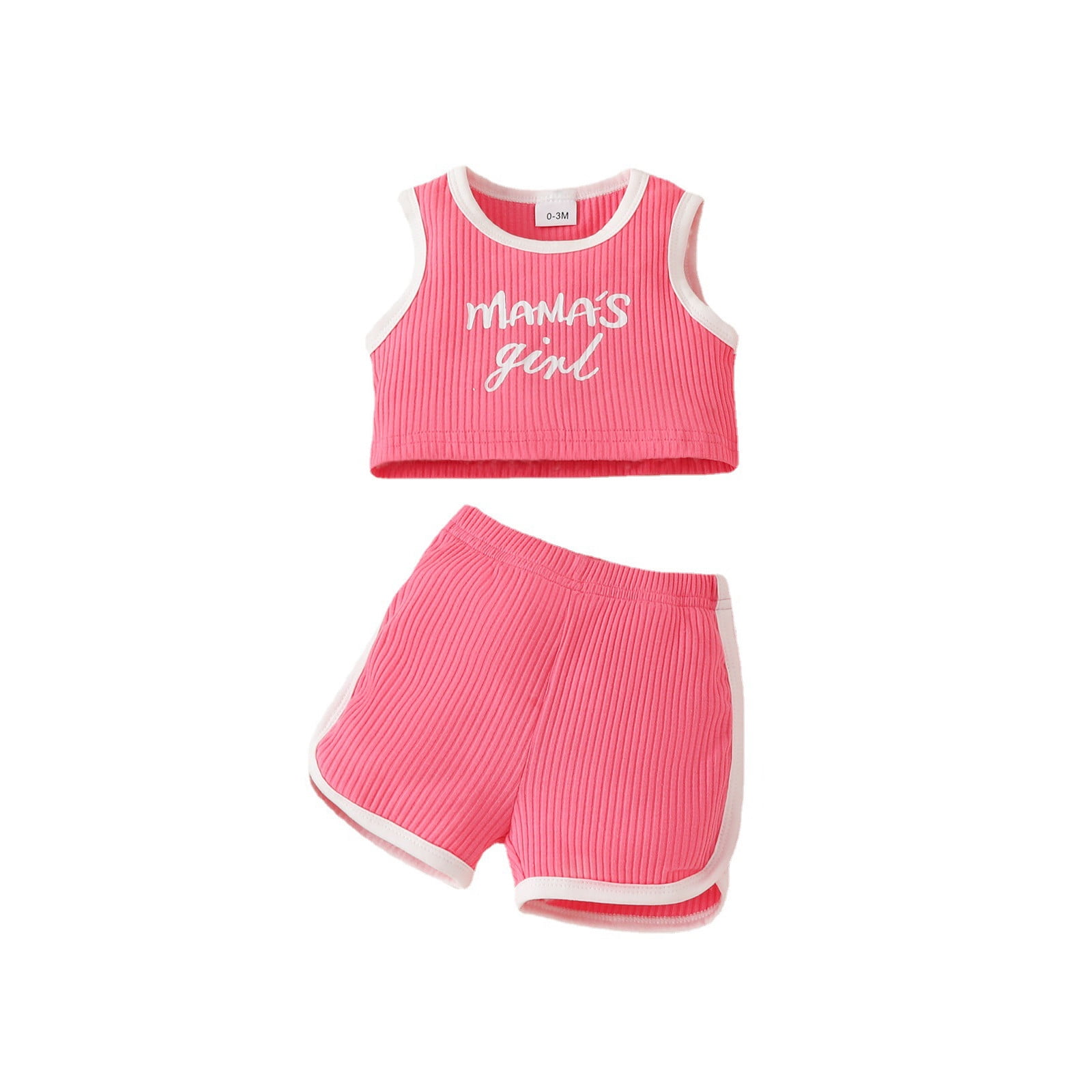 TAIAOJING Toddler Baby Girls Outfits Tank Shorts Set Mama's Girl Letter ...