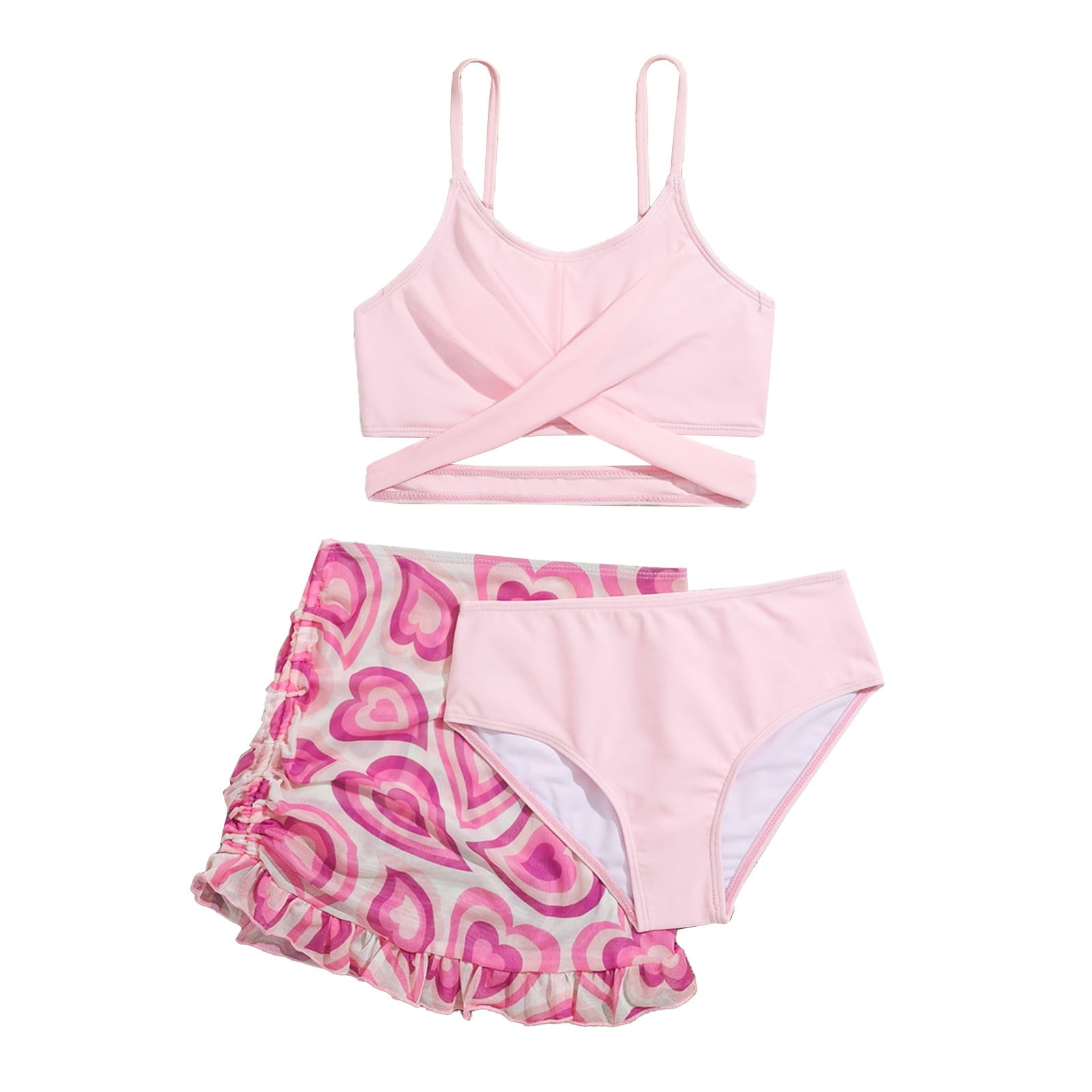 TAIAOJING Toddler Baby Girls Swimsuit Spring Color Block Swimsuit Two ...