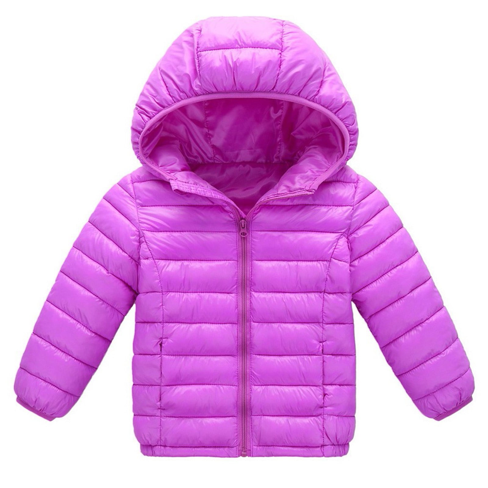 TAIAOJING Toddler Baby Kids Girls Down Coat Lightweight Jacket Winter Thick Warm Button Hooded ...
