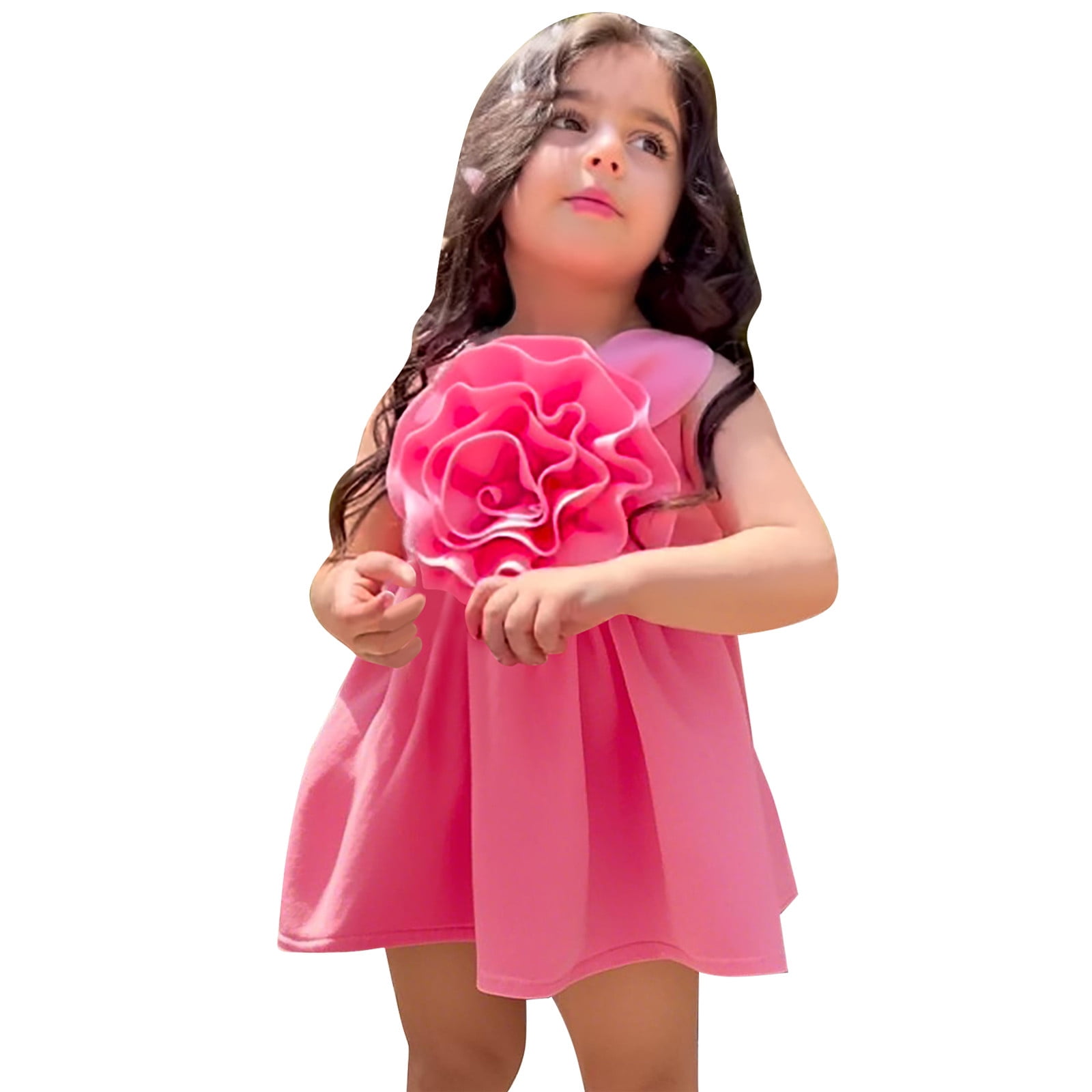 TAIAOJING Toddler Baby Party Girls Princess Dress Sleeveless Flower ...