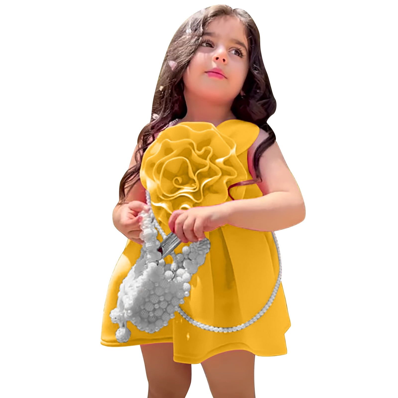 TAIAOJING Toddler Baby Party Girls Princess Dress Sleeveless Flower ...