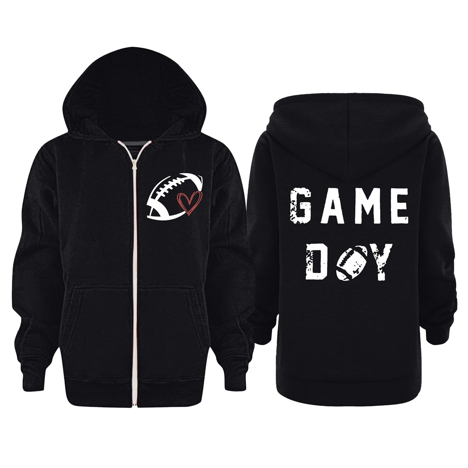 TAIAOJING Toddler Boys Girls Zip Up Hoodie Kids Fashion Oversized Baby Long Sleeve Letter ...