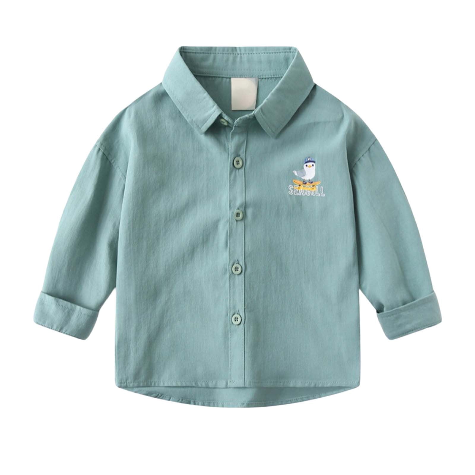 TAIAOJING Toddler Boys Tops Cartoon Printed Long Sleeve Shirt For Kids ...