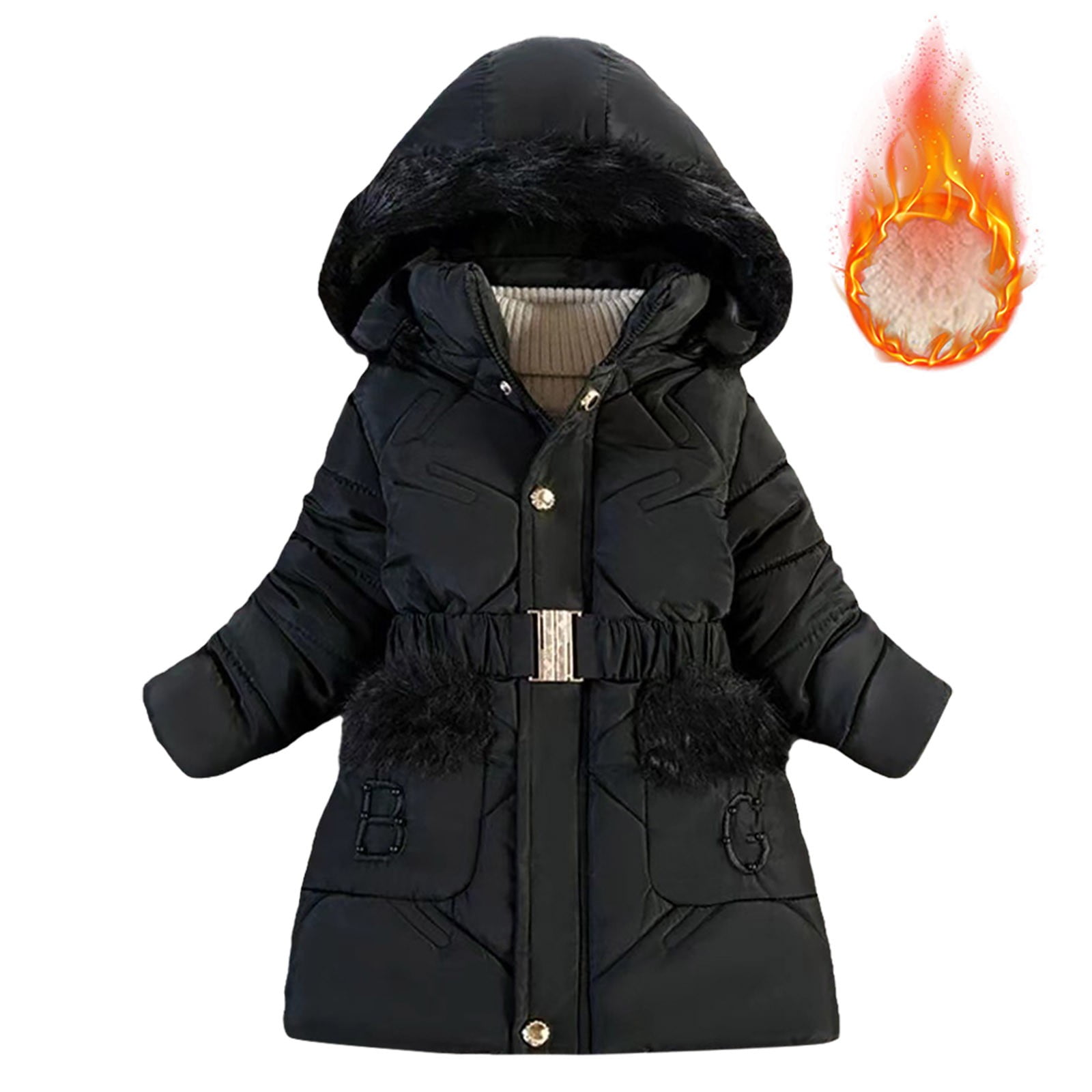 TAIAOJING Toddler Coat Girls Kids Winter Jacket Winter Coats Medium ...