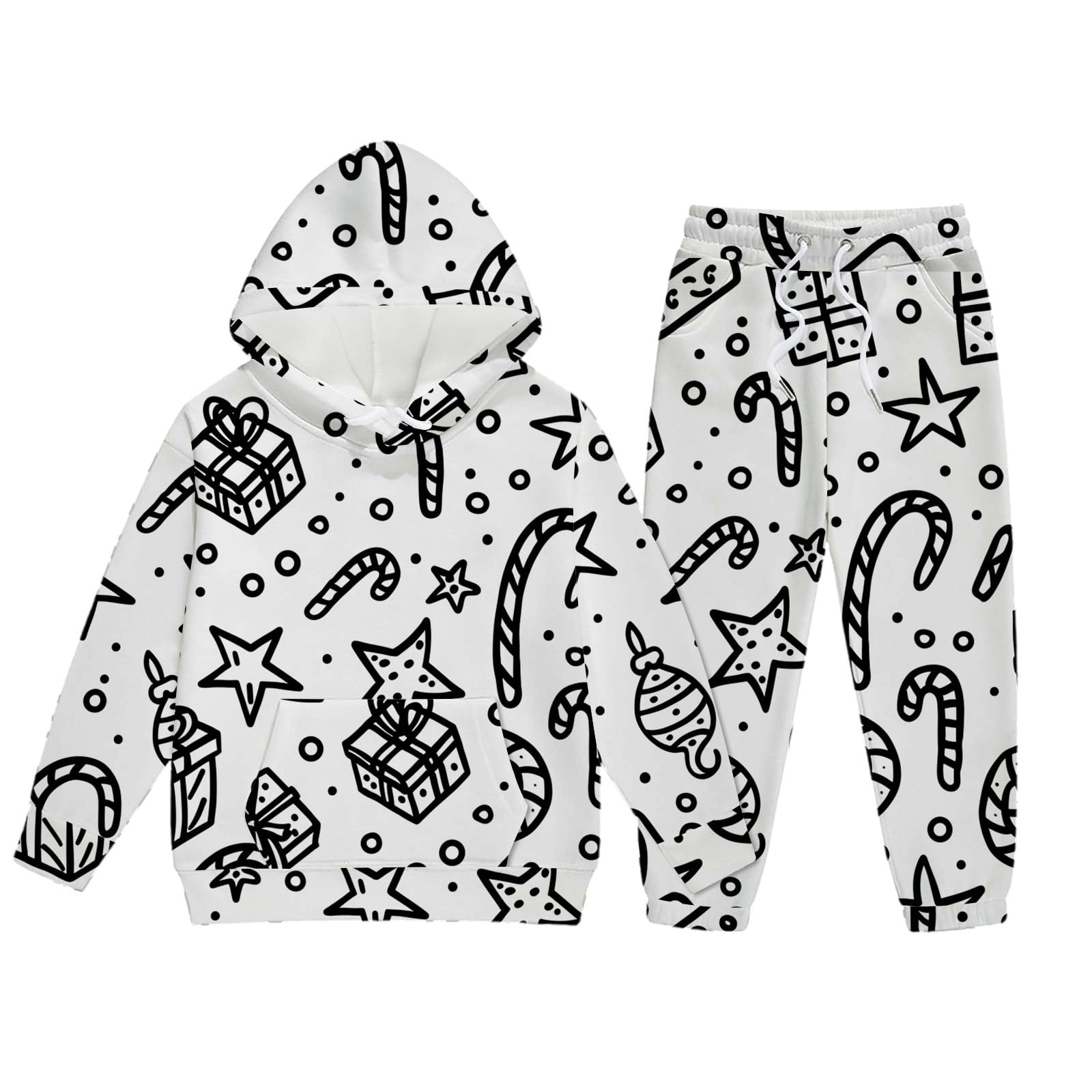 TAIAOJING Toddler Girl Boy Tracksuit Set Kids Girls DIY Graf Fiti Long ...