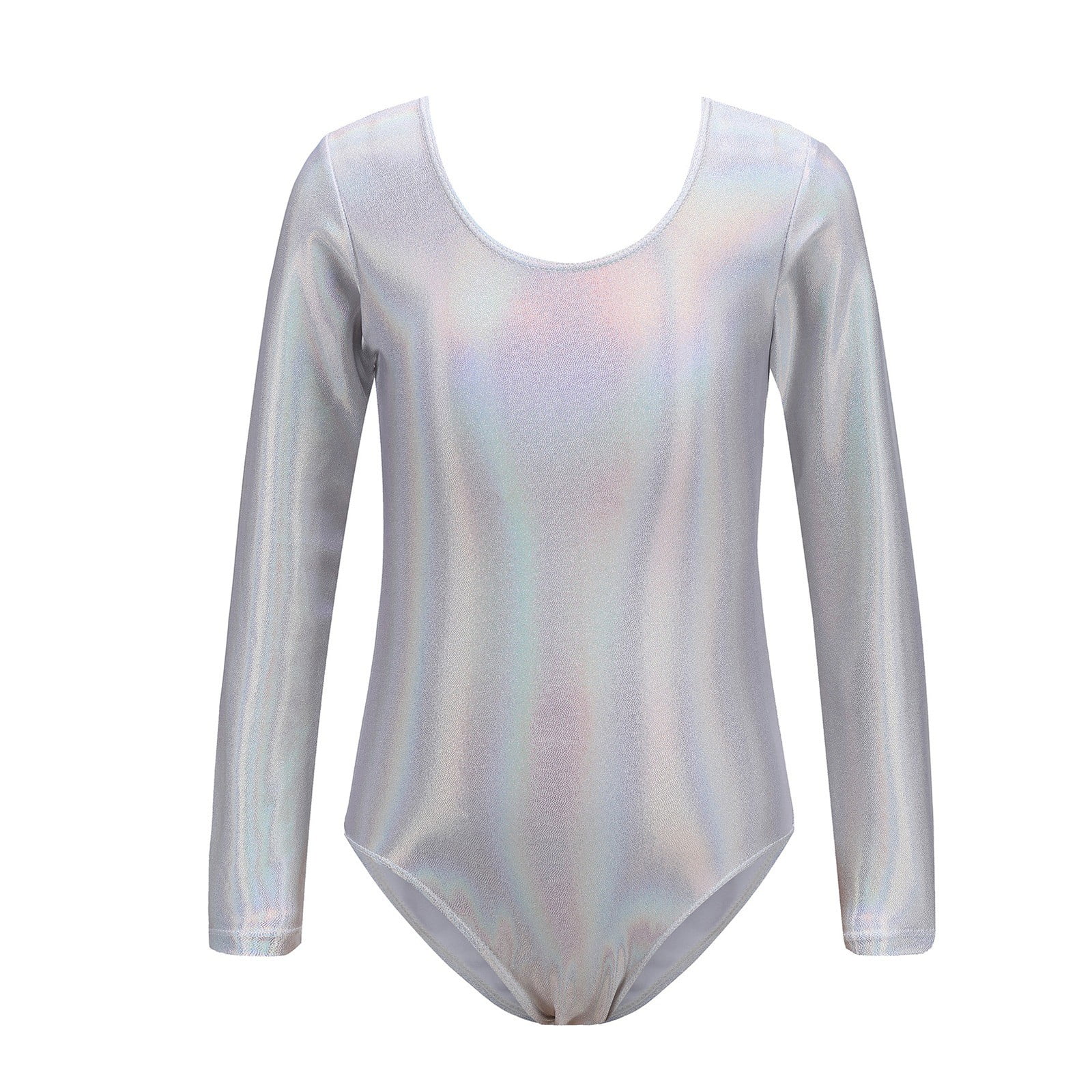 TAIAOJING Toddler Girls Long Sleeve Gymnastics Leotards Shiny Dance ...