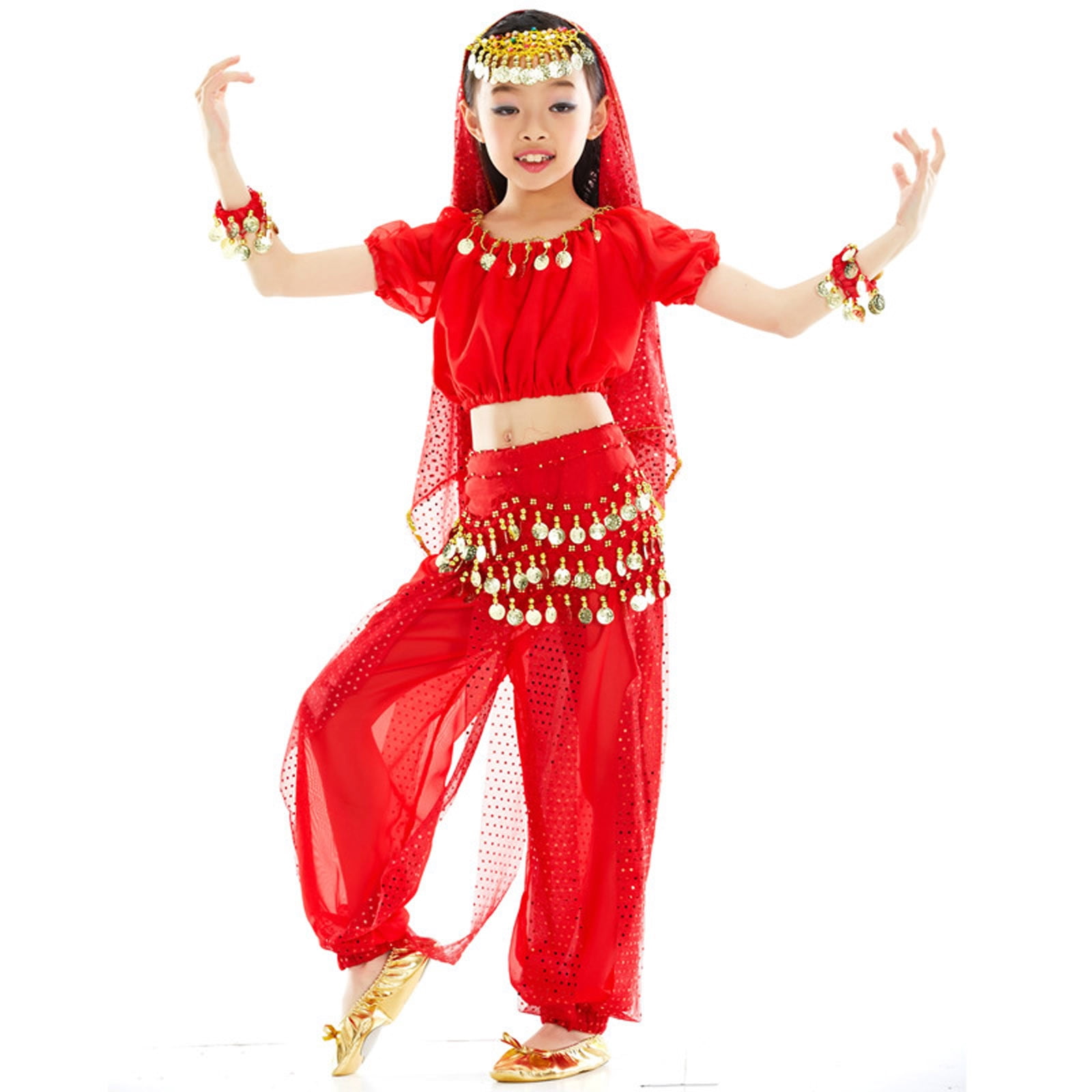 TAIAOJING Toddler Handmade Children Girl Belly Dance Kids Belly Dancing ...