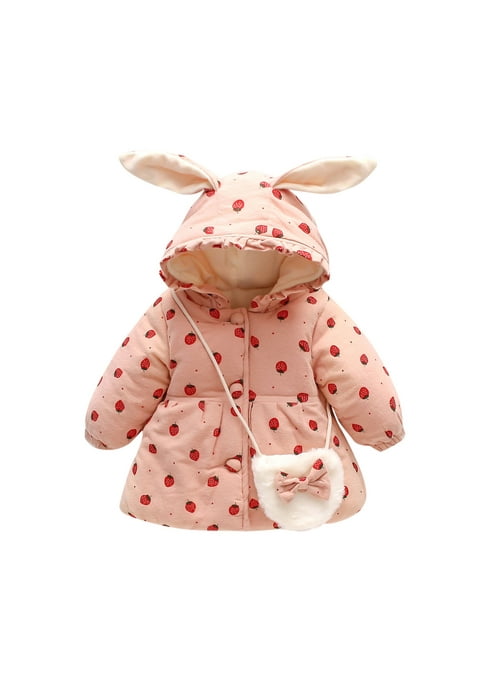 ANINEO Kids Coat Winter Baby Jacket Girls Hooded Toddler Outwear ...