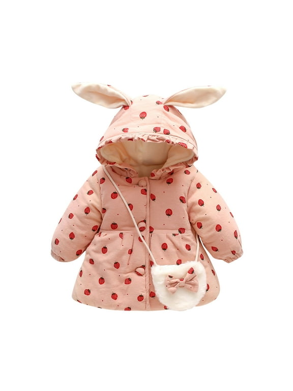 ANINEO Kids Coat Winter Baby Jacket Girls Hooded Toddler Outwear Windproof Warm Thick Girls Coat ...