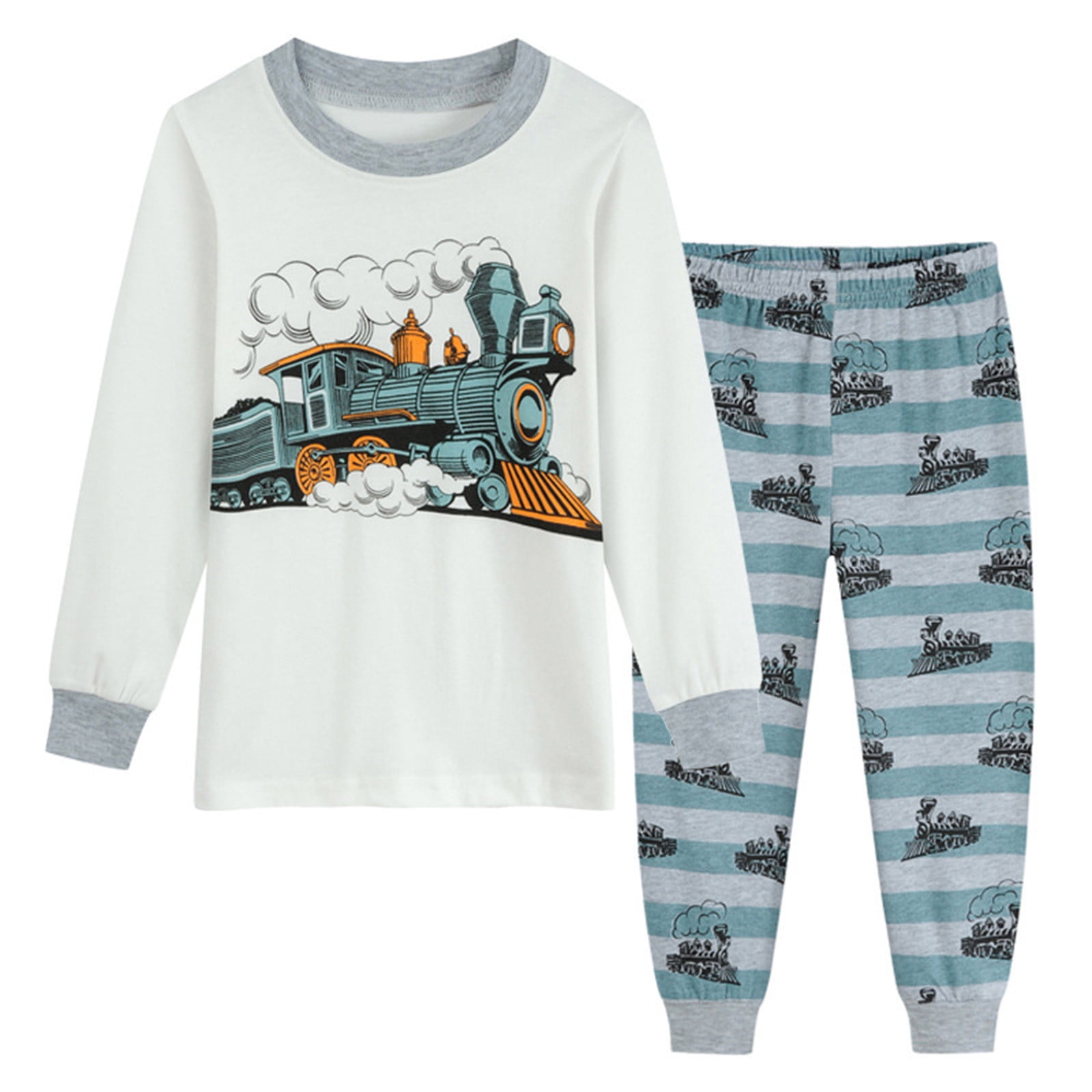 TAIAOJING Toddler Kids Boys Girls Pajama Set Baby Cartoon Pajamas ...