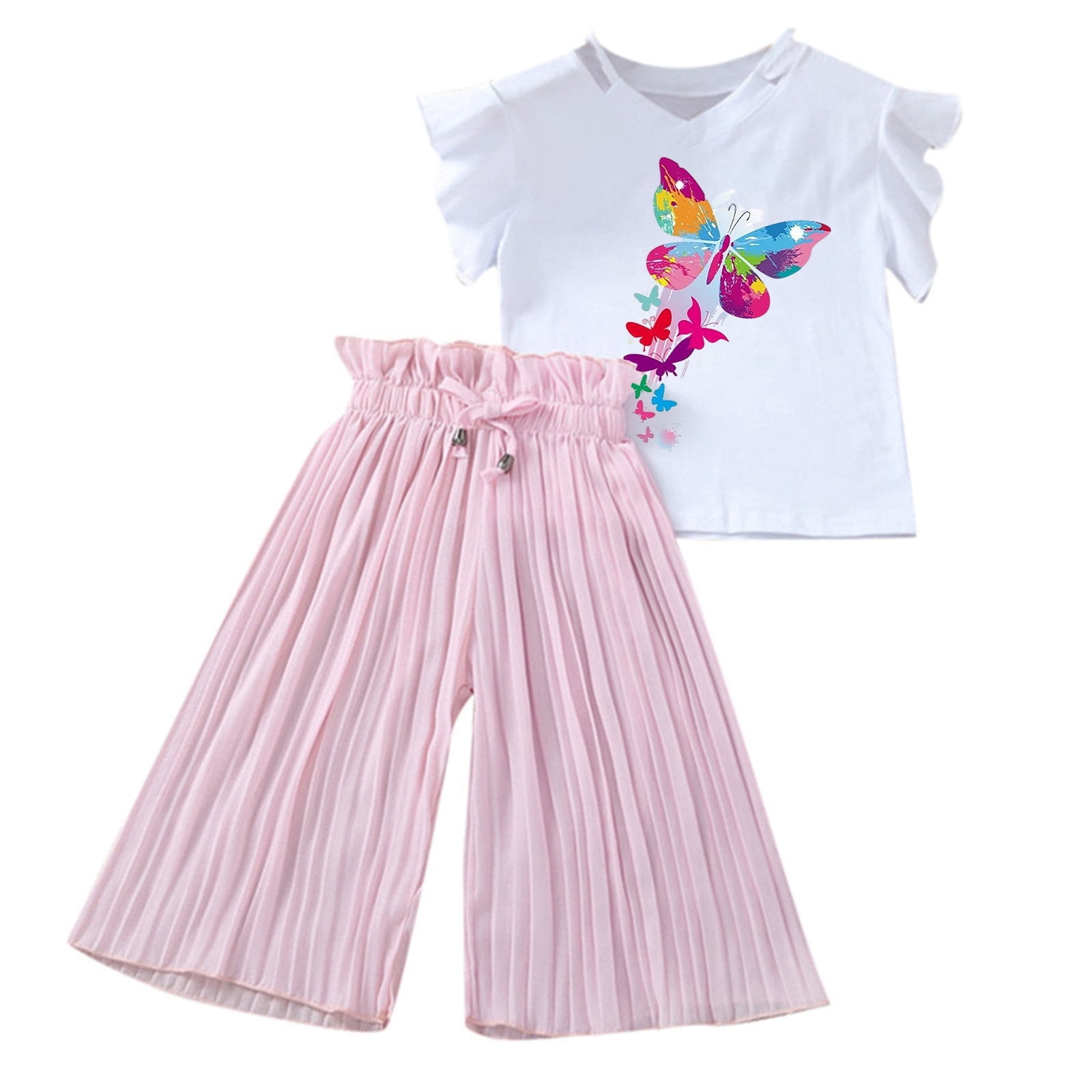 TAIAOJING Toddler Kids Girls Clothing Sets Summer Sunflower T Shirt ...