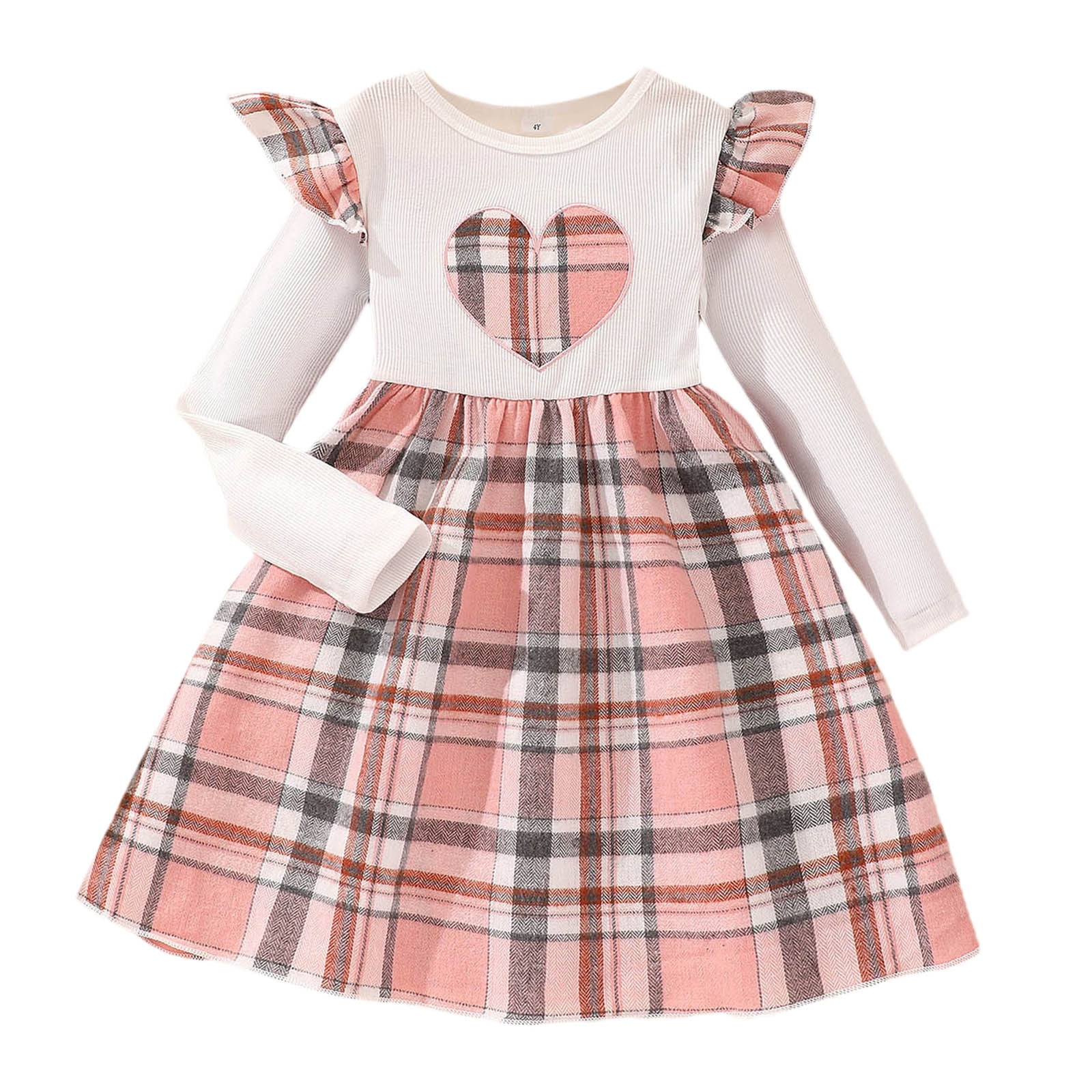 TAIAOJING Toddler Kids Girls Princess Dress Girls Long Sleeve Prints ...