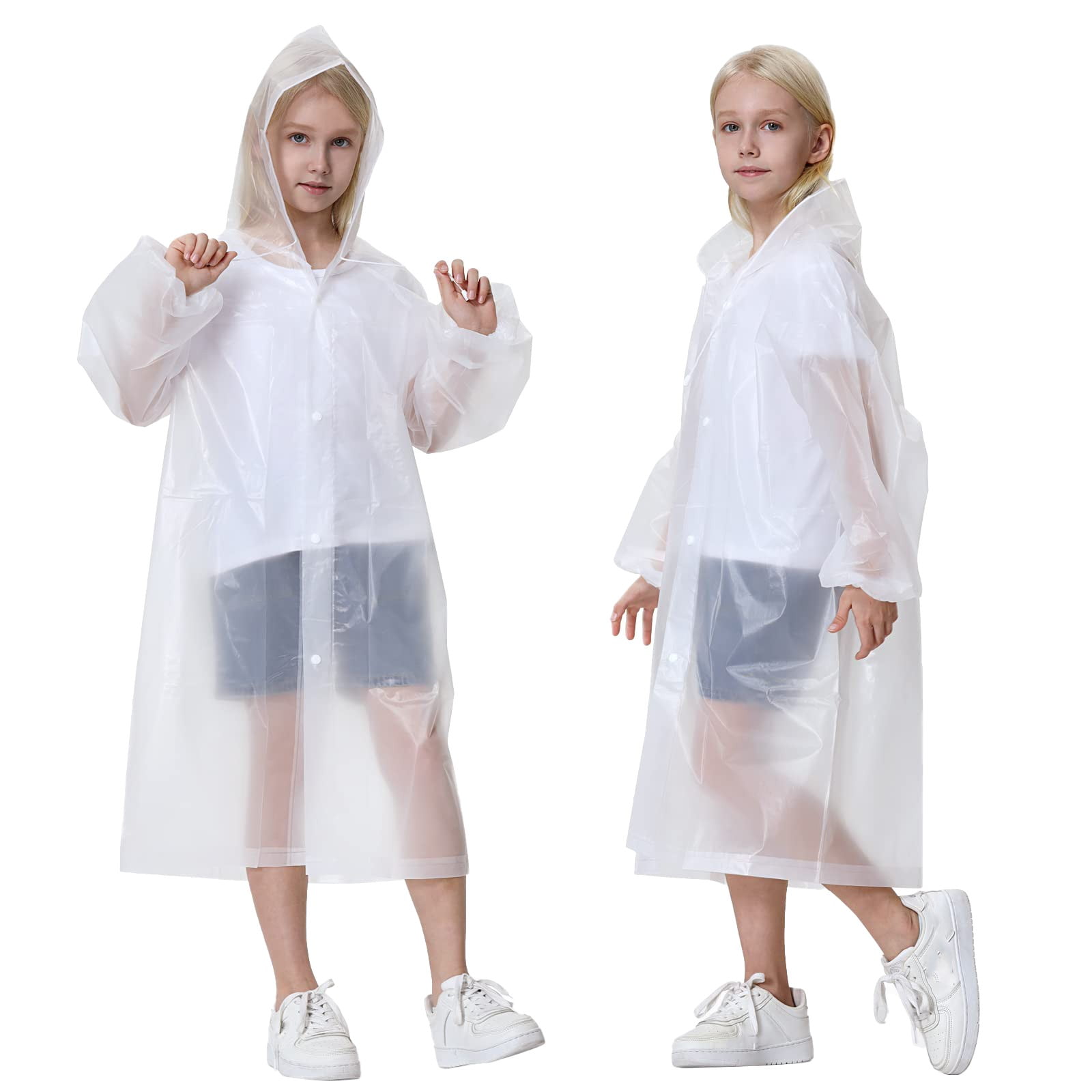 TAIAOJING Toddler Winter Coat Baby Girl Boy Reusable Rain 2 Pack EVA Rain Ponchos For Adults ...