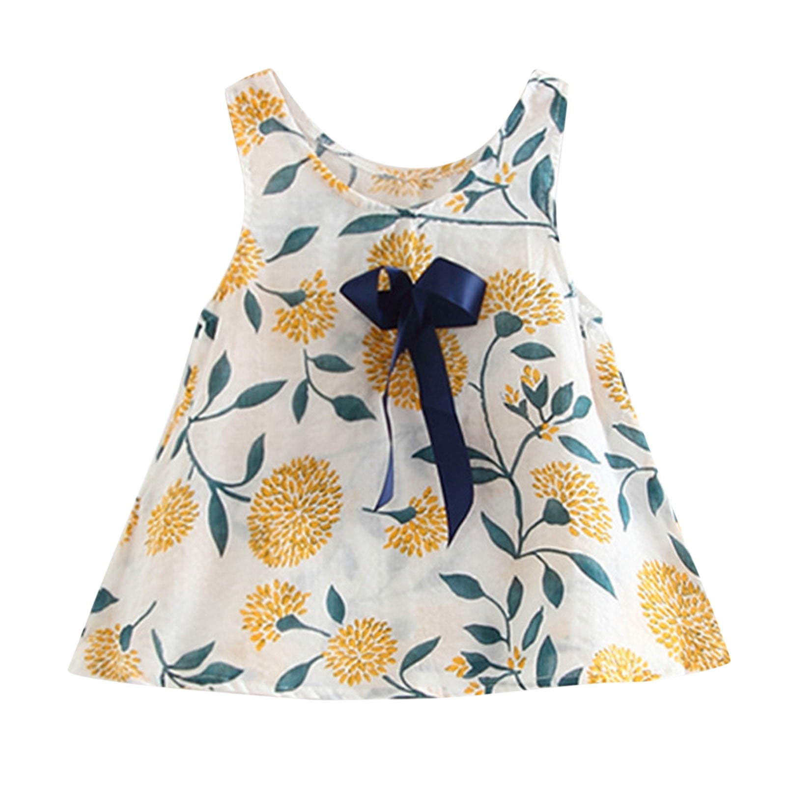 TAIAOJING Tutu Tulle Dress For Baby Girl Toddler Kids Summer Sleeveless Floral Princess Outfits ...