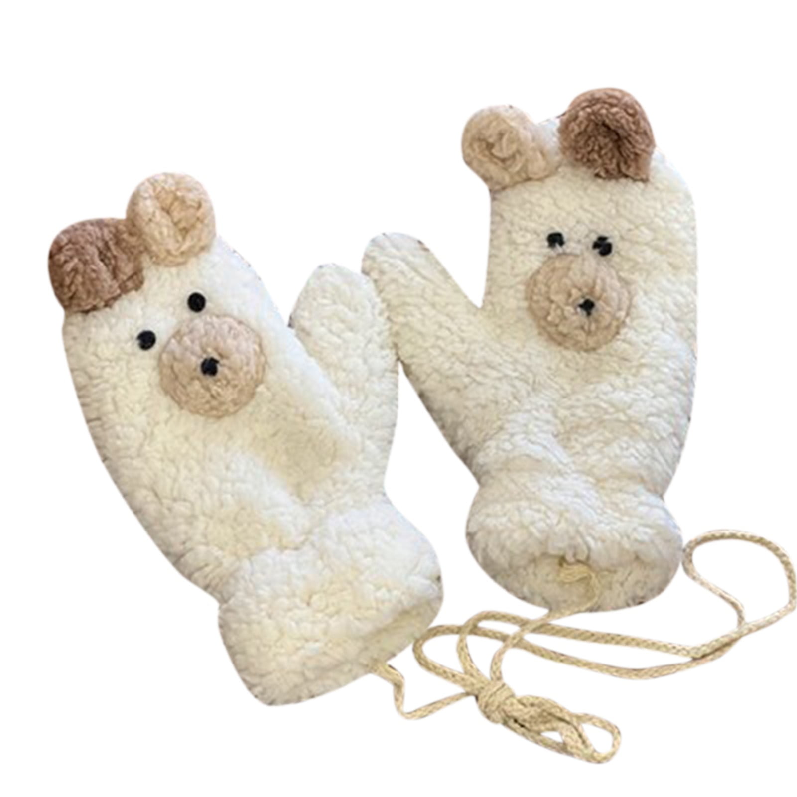 TAIAOJING Winter Gloves for Women & Men Cold Weather Gloves 3D Bear ...