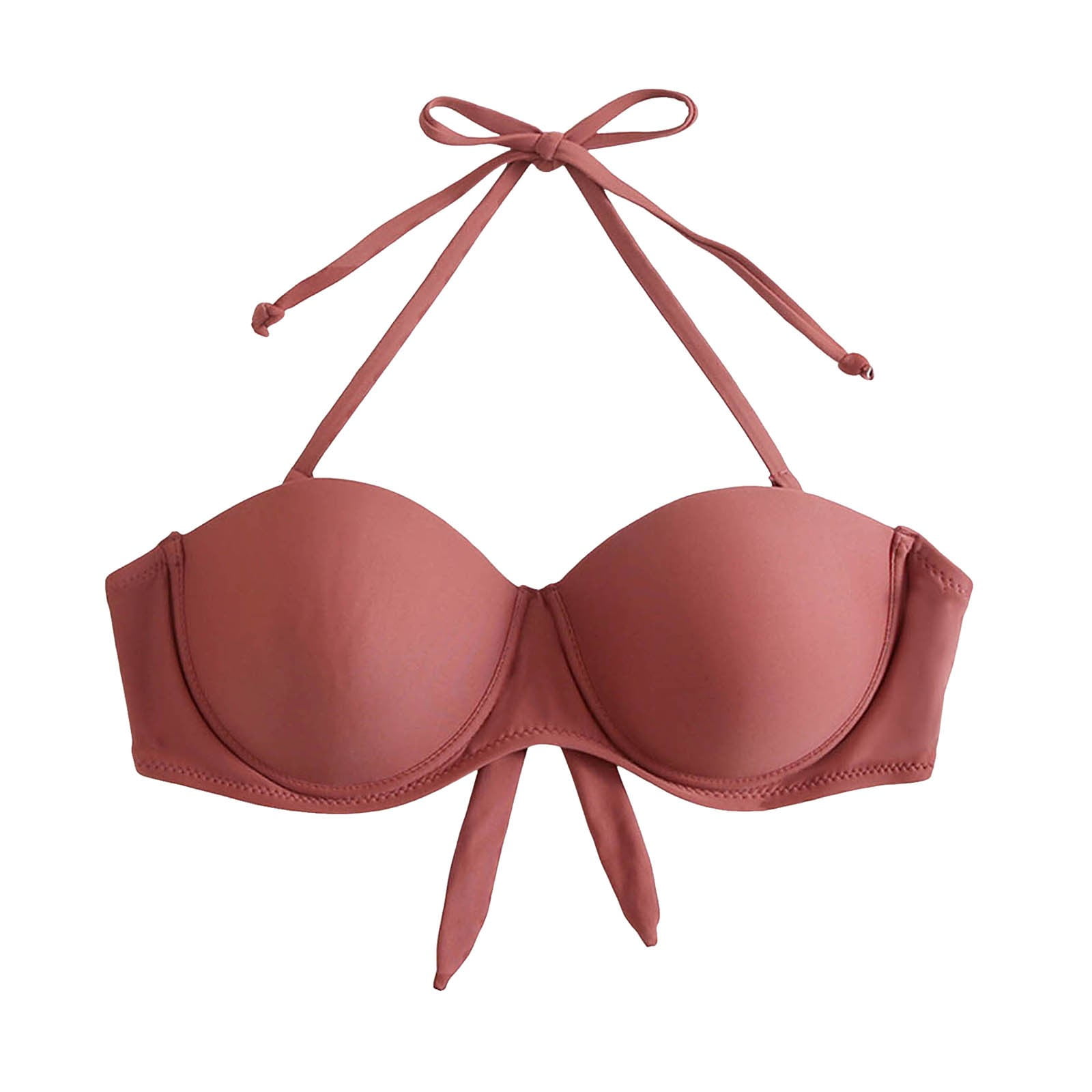 Taiaojing Women High Cut Bikini Sets Bikini Top Bow Tie Underwire Push