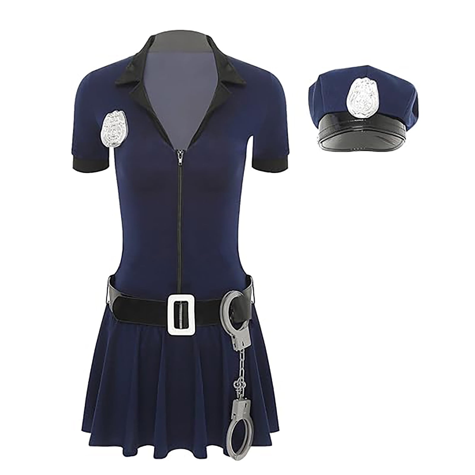 TAIAOJING Women Officer Costumes In Black /Navy Outfits - Walmart.com