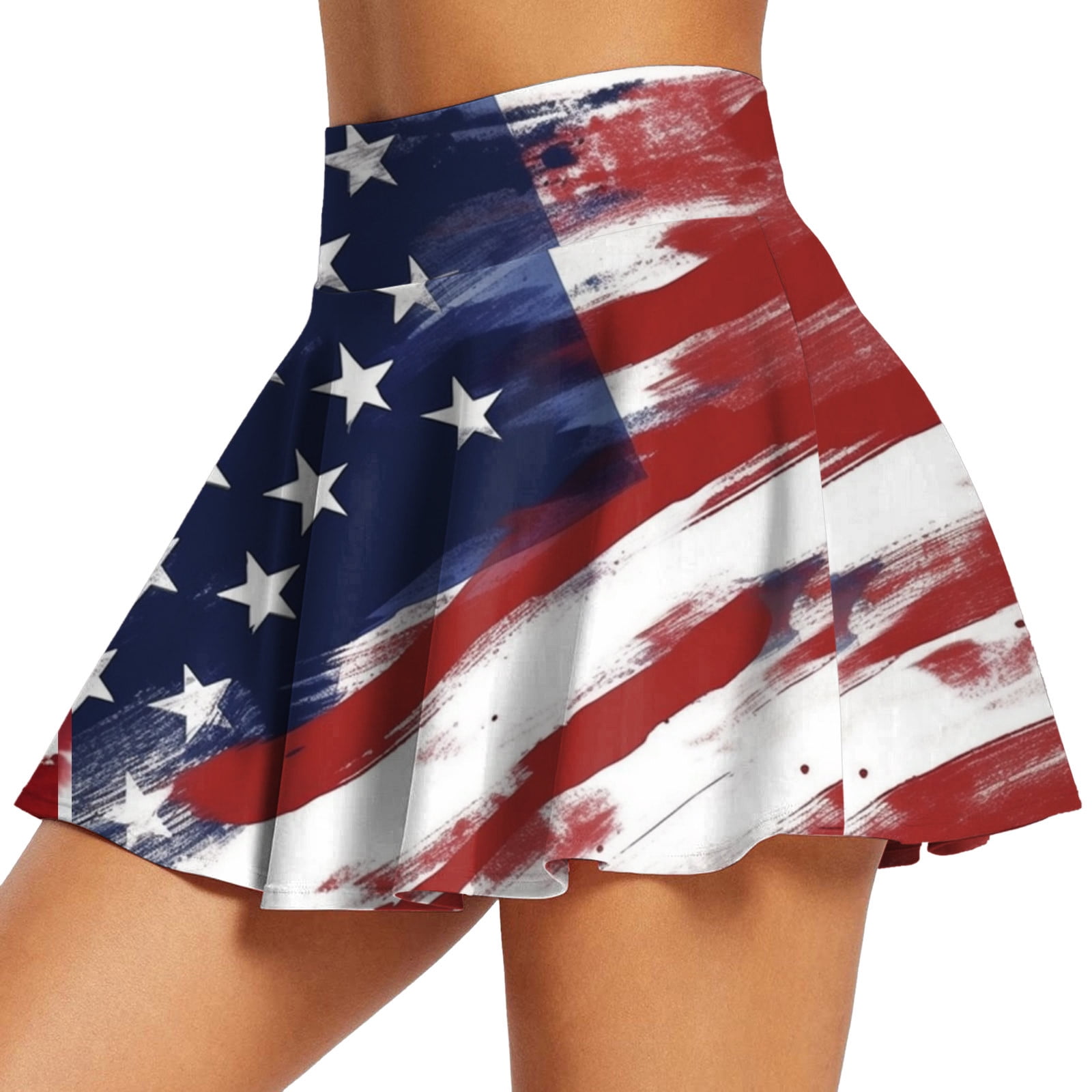 Taiaojing Women Pleated Tennis Skirt With Pockets Shorts Independence