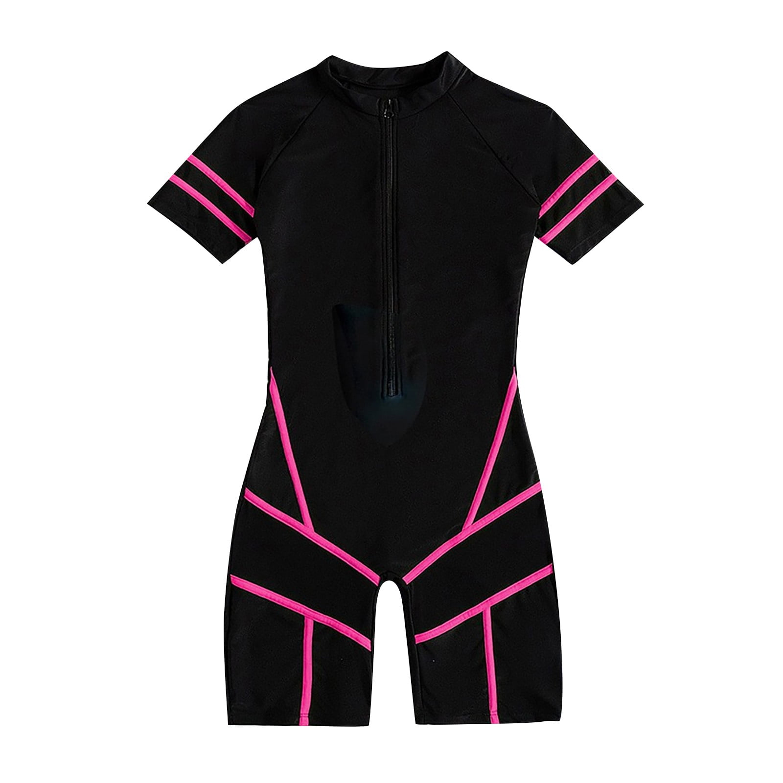 Taiaojing Women Tummy Control Swimsuits One Piece Color Block Rash