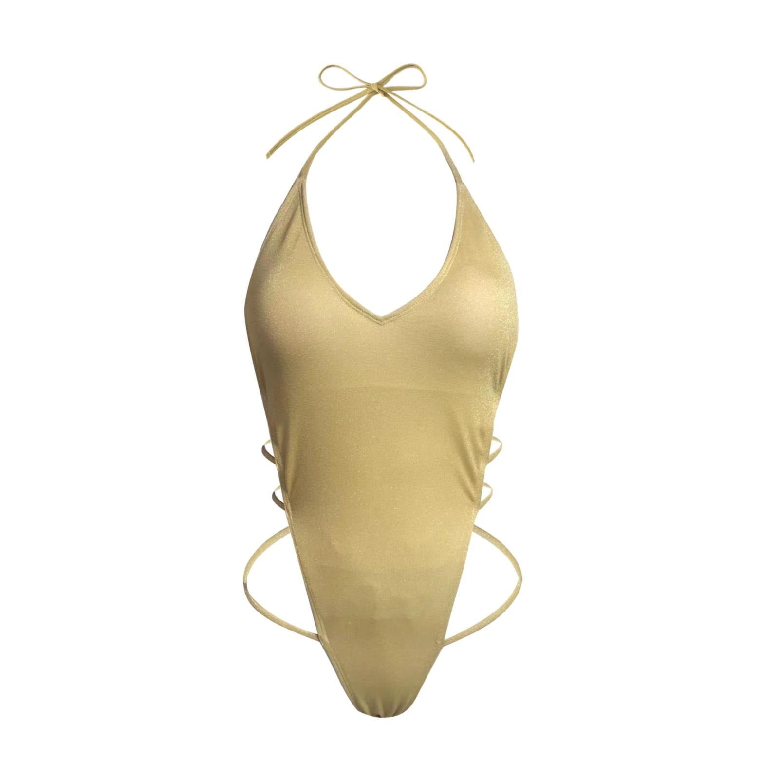Taiaojing Women Tummy Control Swimsuits One Piece Solid Color Fashion