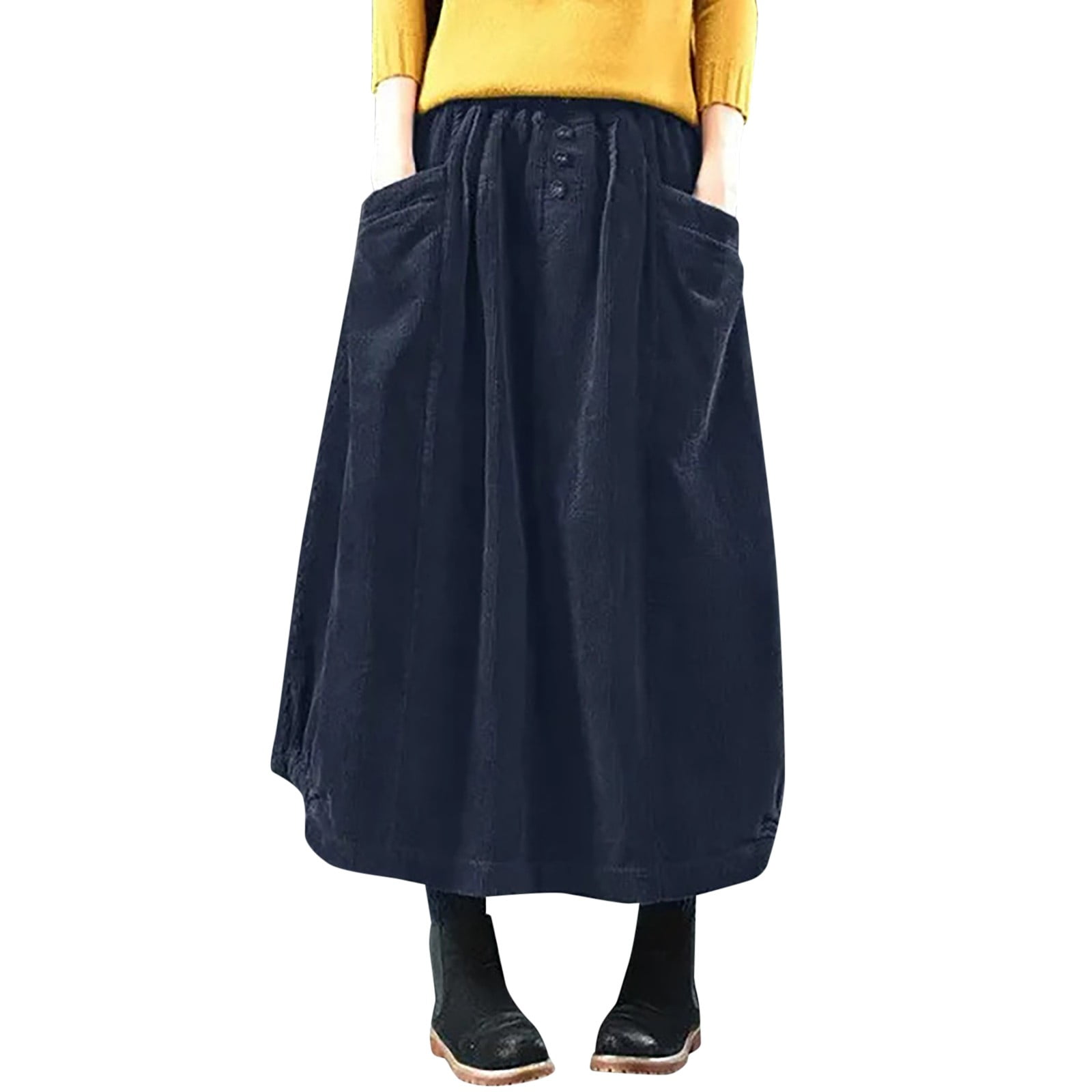 Taiaojing Womens Basic Mini Skirt Skirt Autumn Winter Cord Skirt