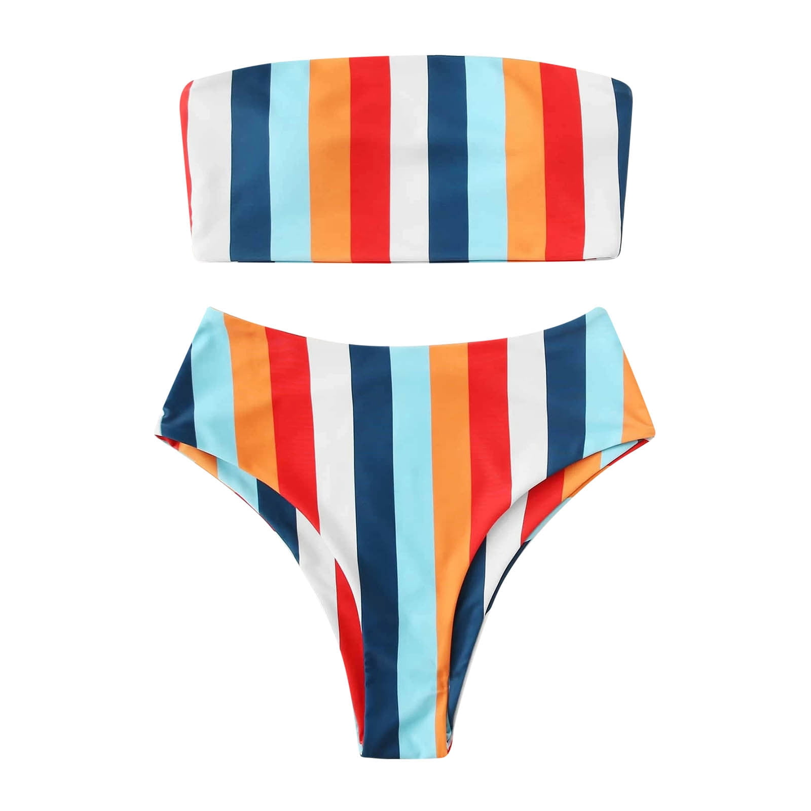 Taiaojing Womens Bikini Sets Two Piece Swimsuit Tie Dye Lace Up High