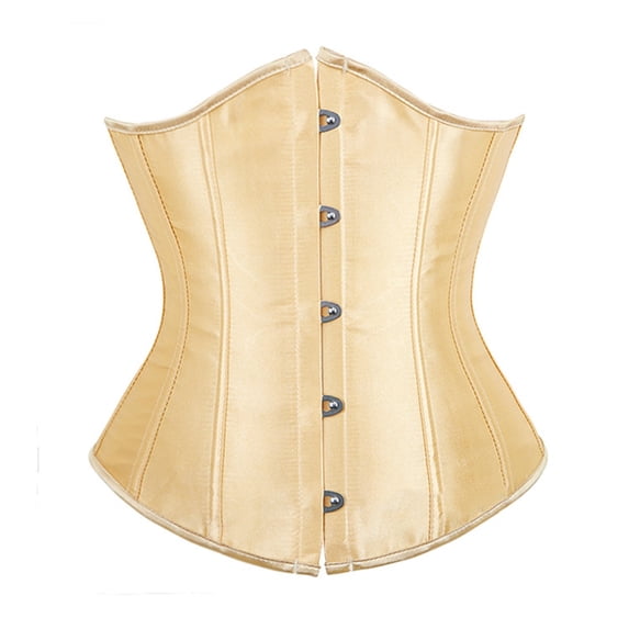 TAIAOJING Women's Corset Crop Satin Vintage Underbust Waist Training ...