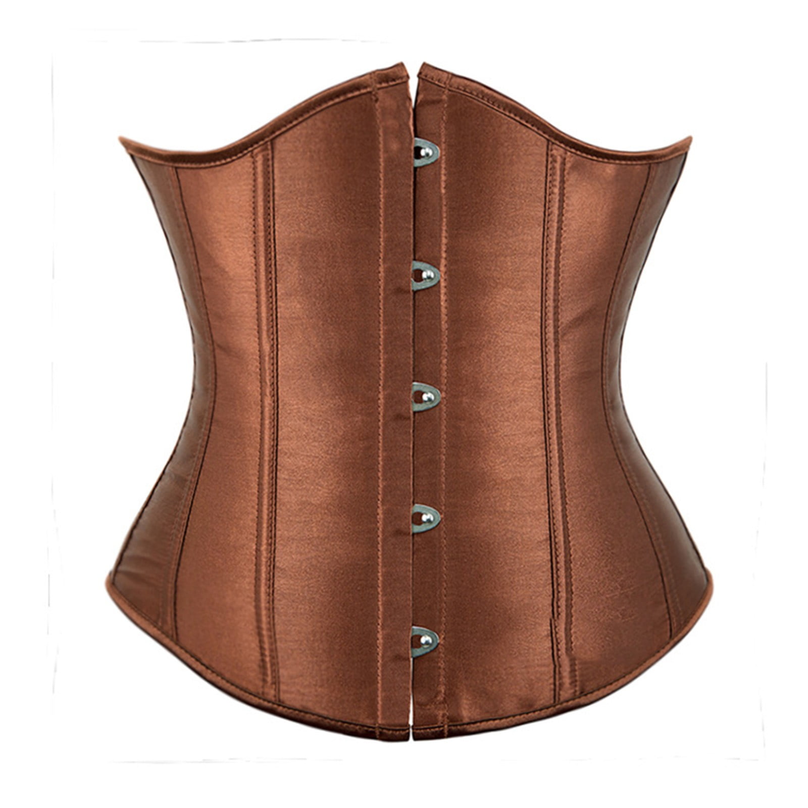 TAIAOJING Women's Corset Crop Satin Vintage Underbust Waist Training ...
