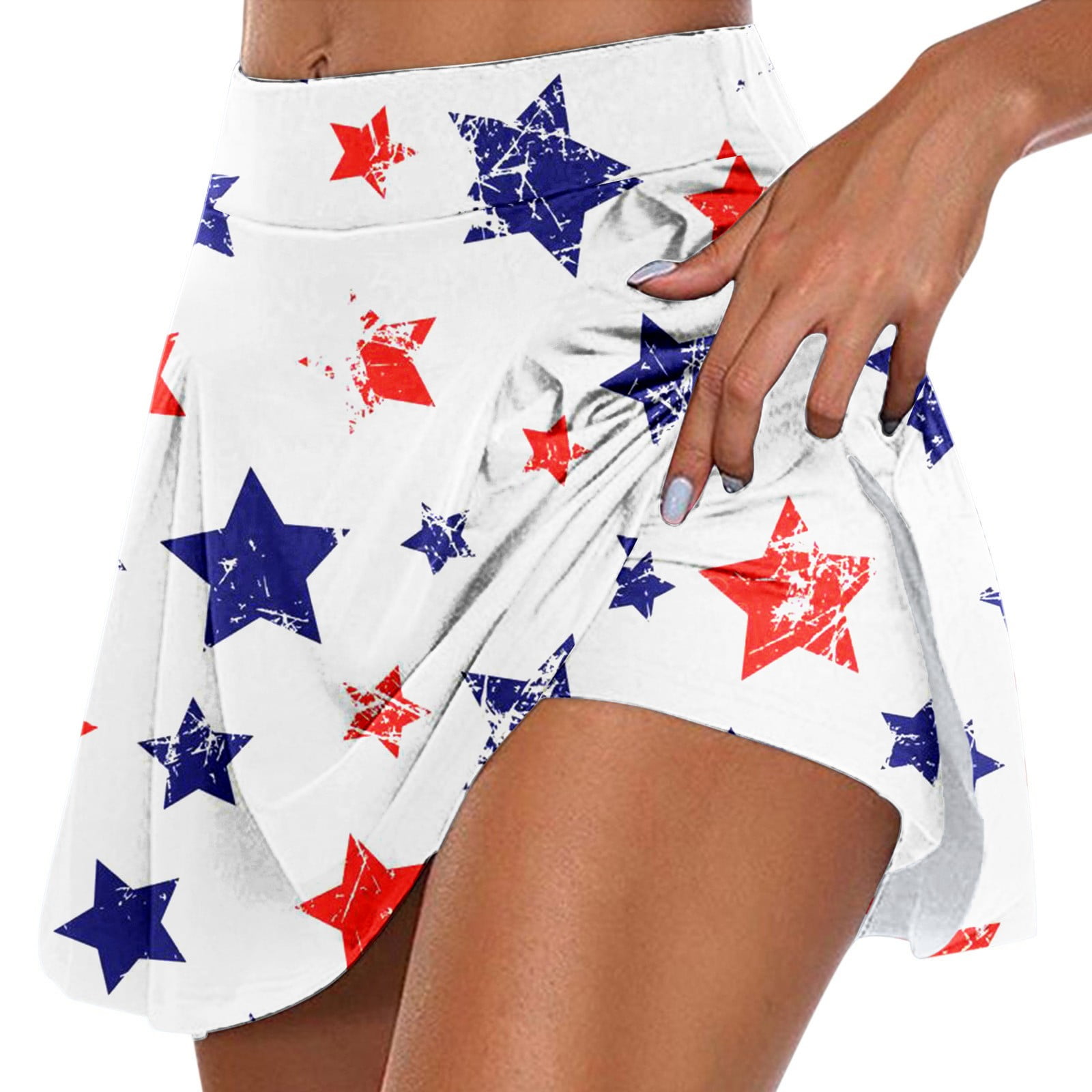 Taiaojing Womens High Waist Split Hem Skort Daily Casual Workout