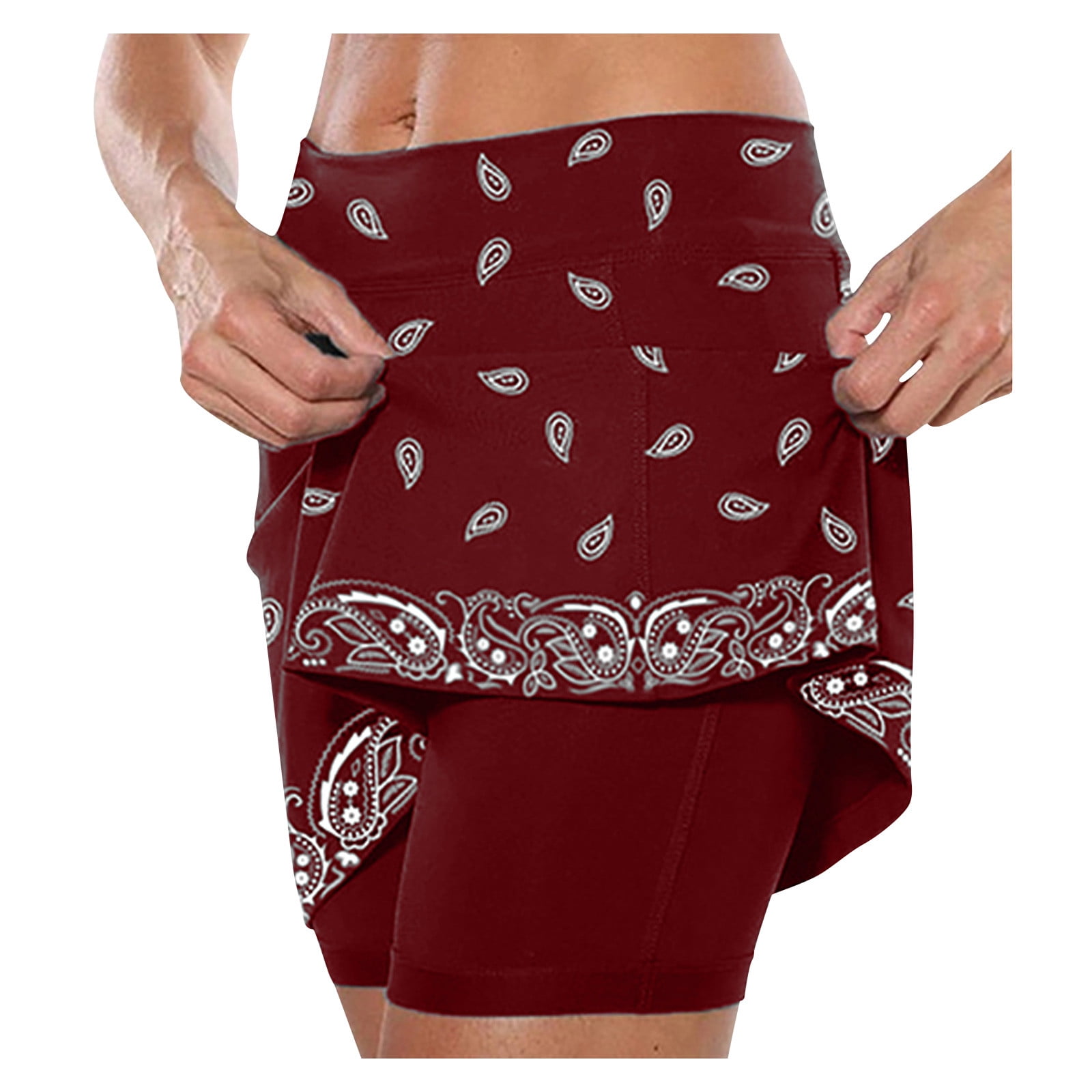 Taiaojing Womens High Waist Split Hem Skort For With Pockets Tennis