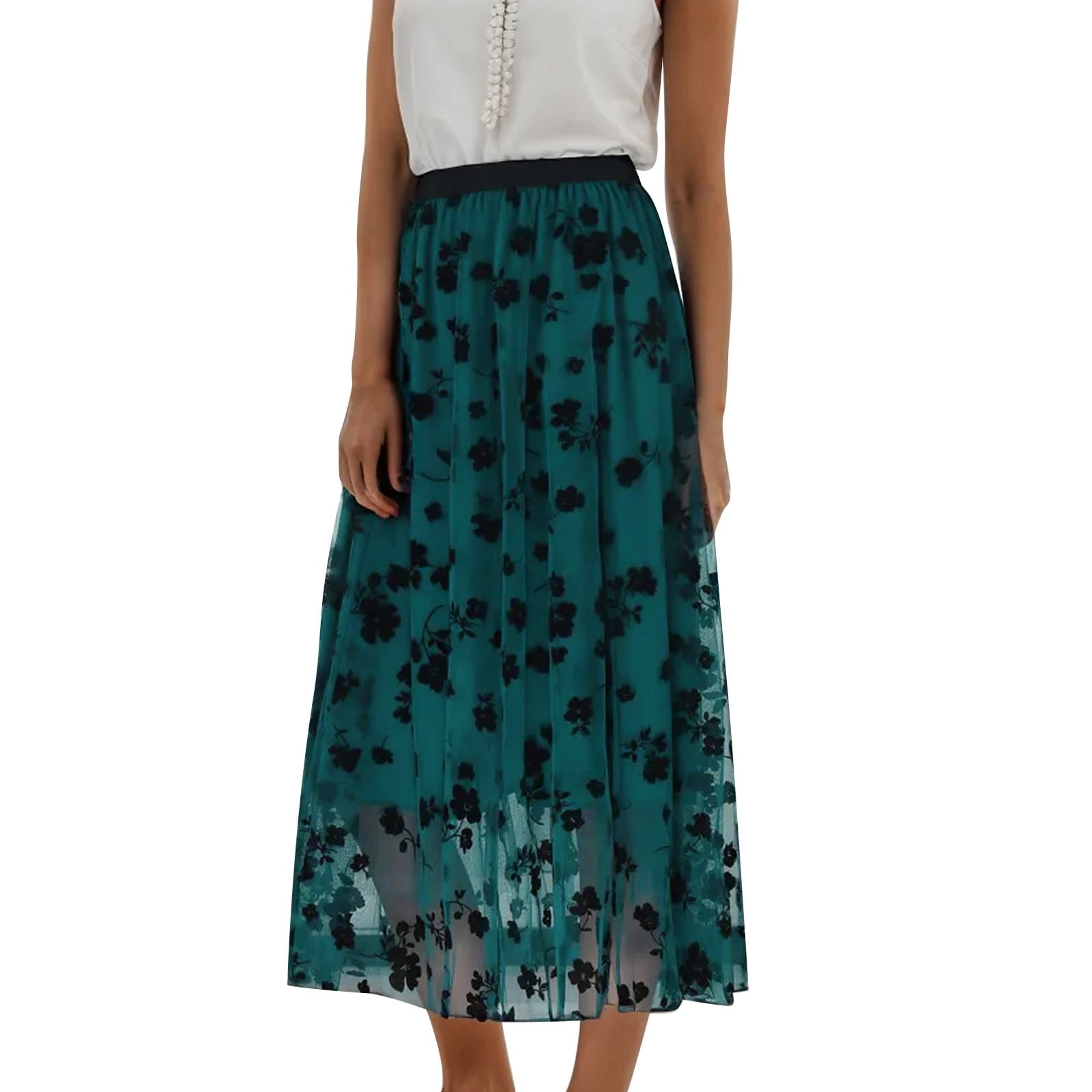 Taiaojing Womens Mini Fitting Split Skirt Spring Summer Elastic High