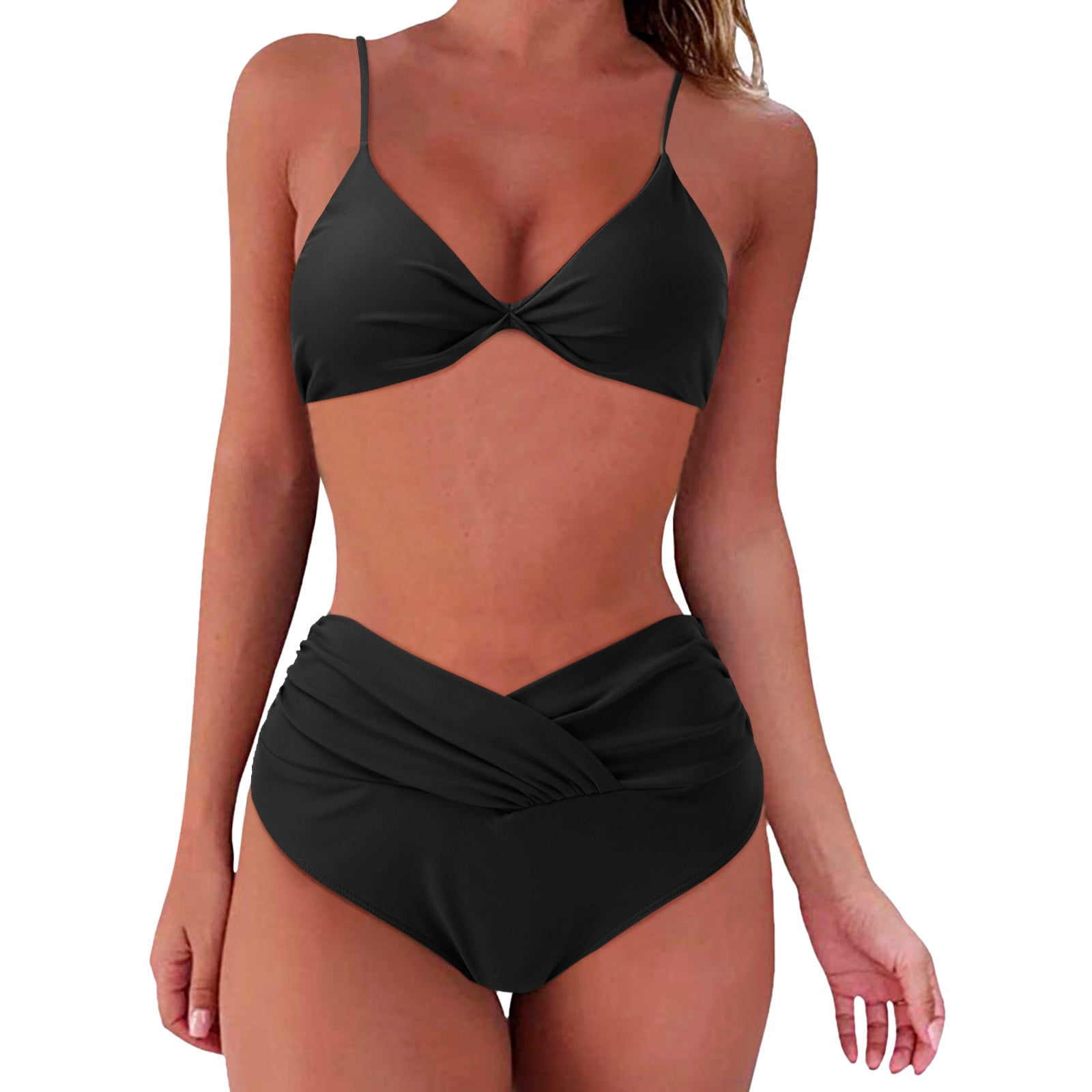 Taiaojing Womens Plus Size Swimsuit One Piece Split Sexy Pleated