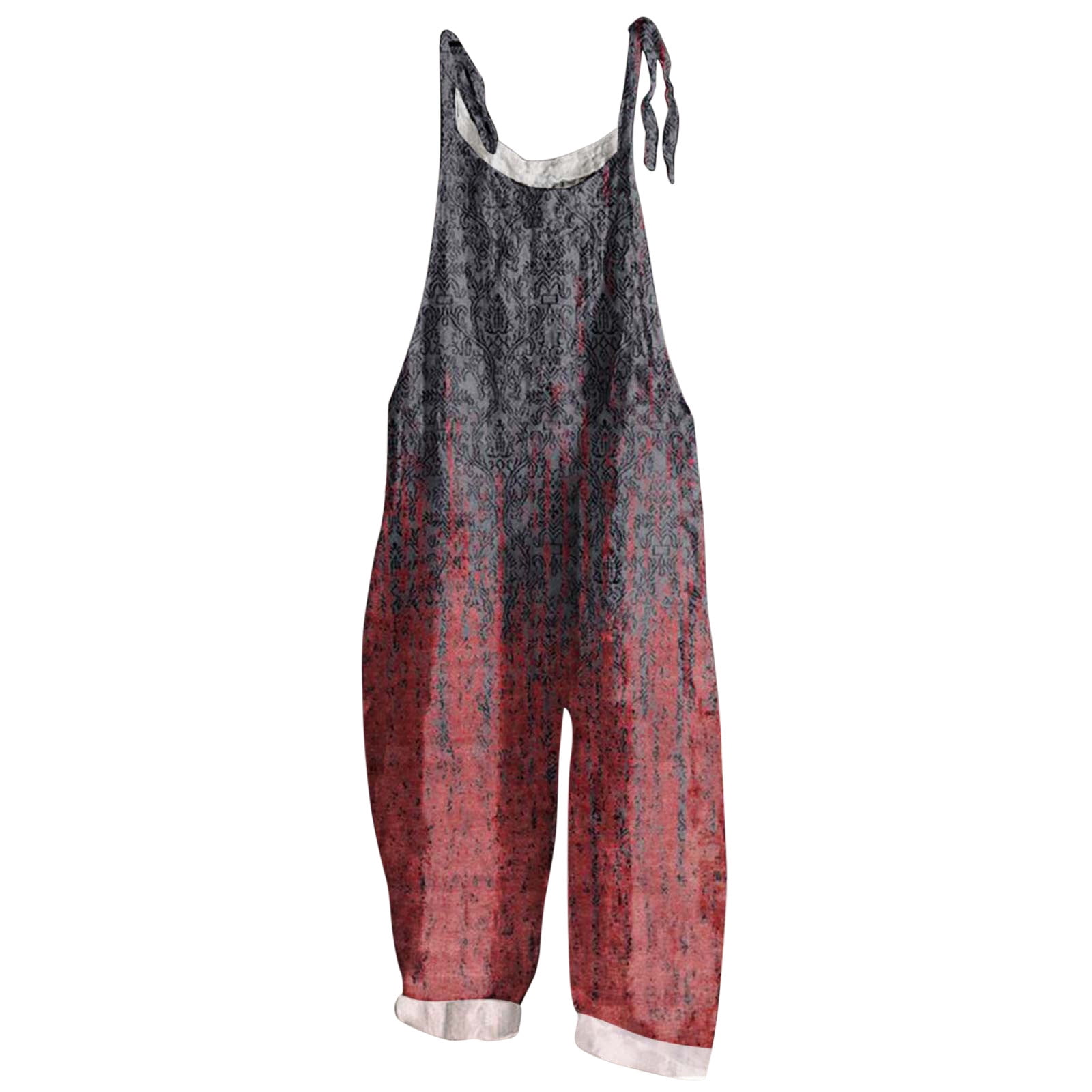 TAIAOJING Women's Sleeveless Backless Bodysuit Overalls Loose Fit Wide ...