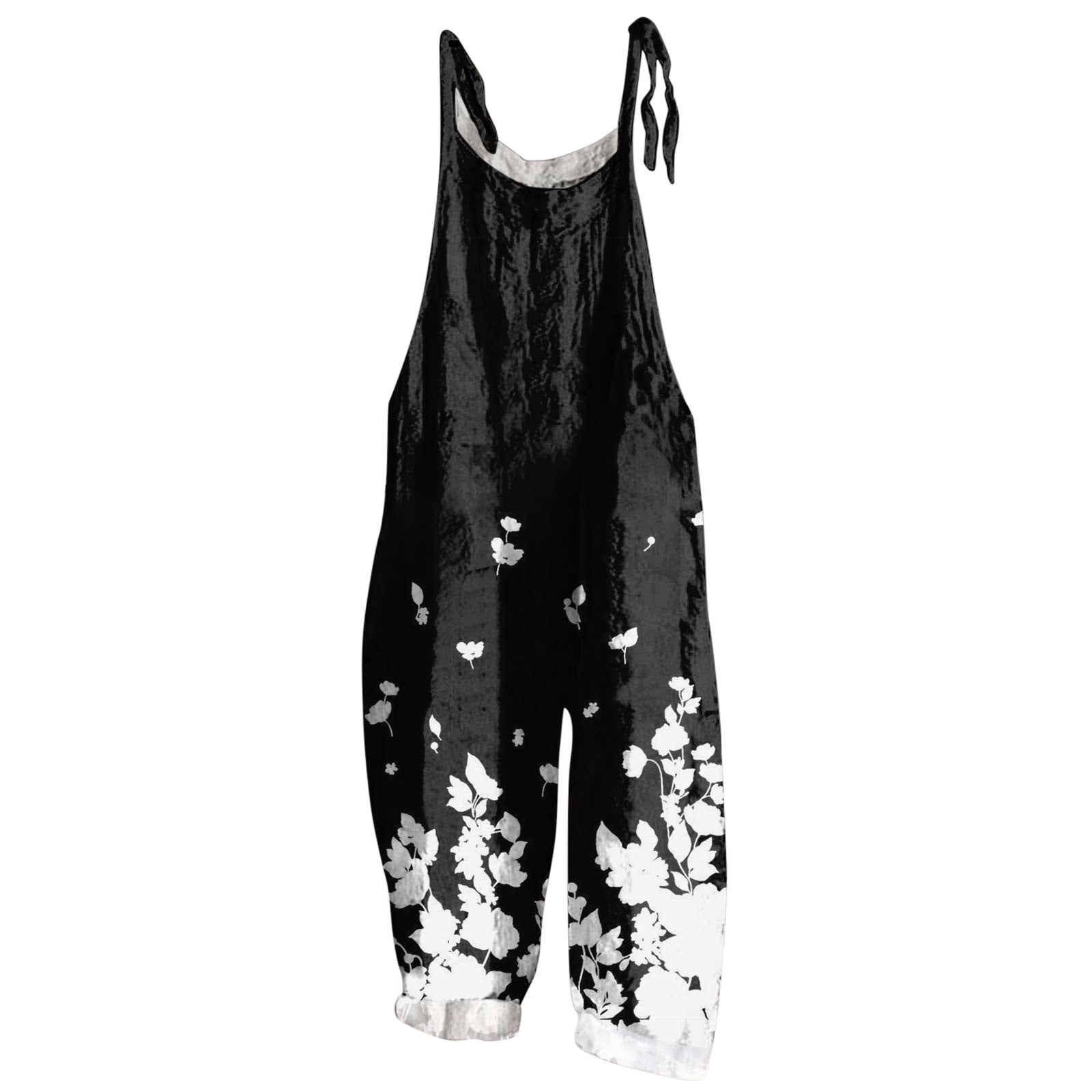 Taiaojing Womens Sleeveless Backless Bodysuit Overalls Loose Fit Wide
