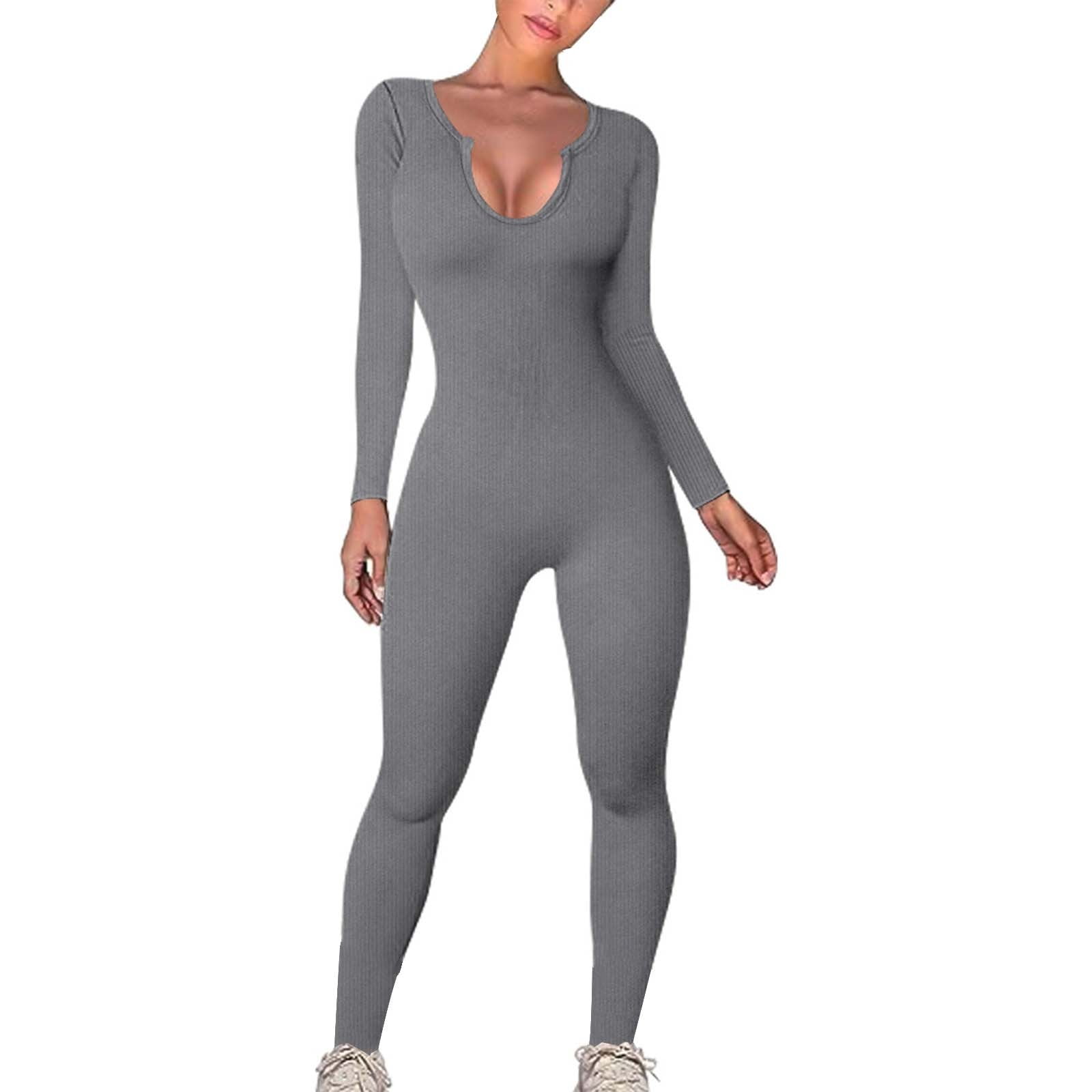 TAIAOJING Womens Firm Control Body Shaper Long Sleeve Jumpsuits Body ...