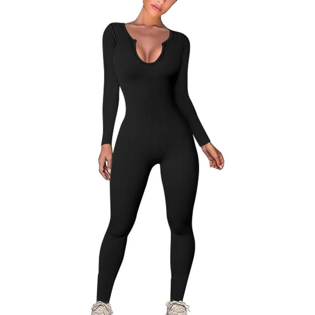 Taiaojing Womens Firm Control Body Shaper Long Sleeve Jumpsuits Body