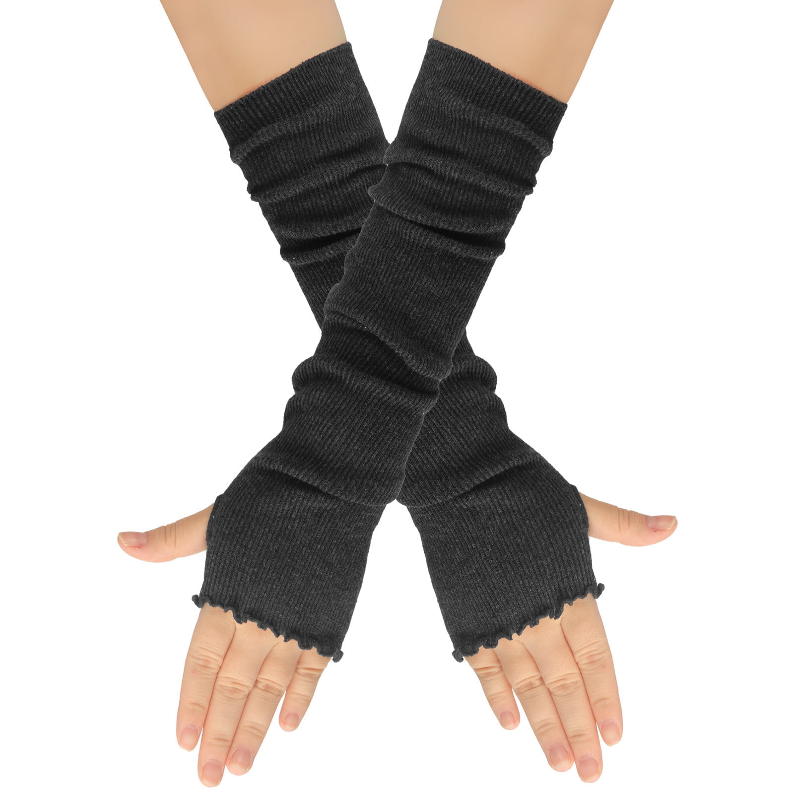 TAIAOJING Womens Winter Fingerless Touchscreen Gloves Fingerless Gloves ...