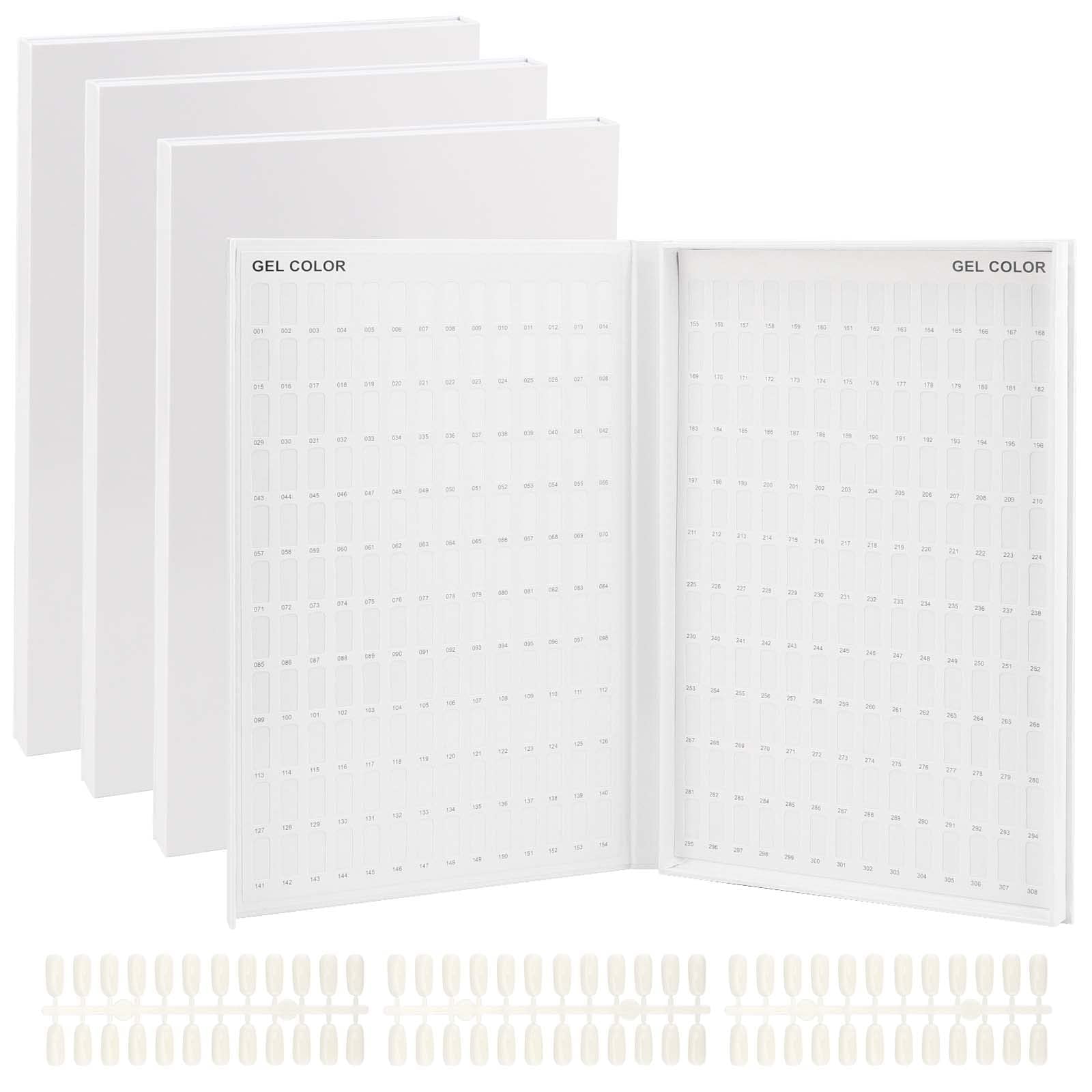 TAICHEUT 4 Pack 308 Colors Nail Display Book, Nail Color Chart Book ...