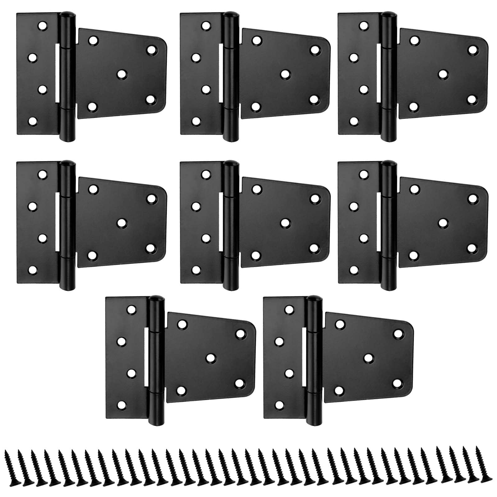 TAICHEUT 8 PCS 3.5 Inch Heavy Duty Gate Hinges, Square Barn Hinges ...