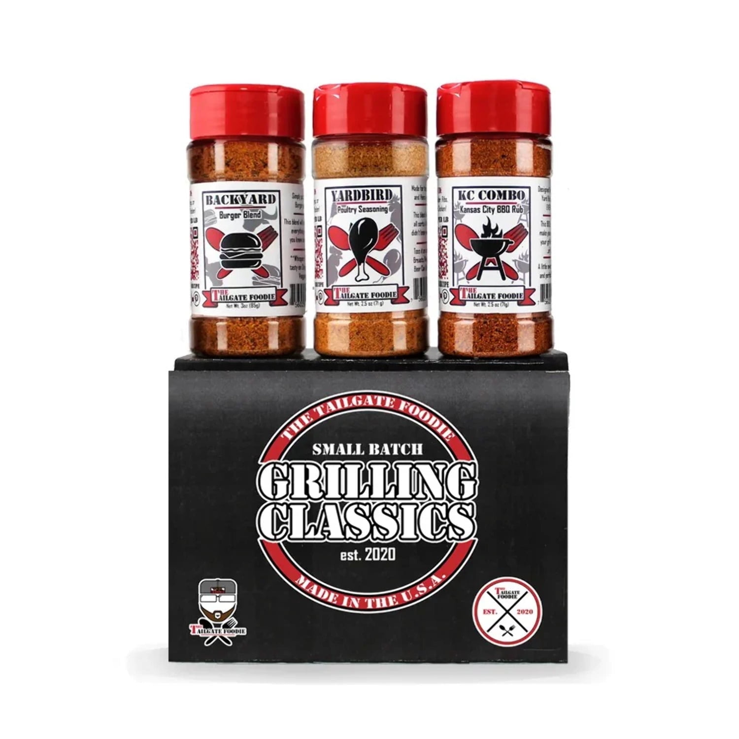 THE TAILGATE FOODIE Gourmet Seasonings | 3 pc BBQ Spice Blends for Ribs ...
