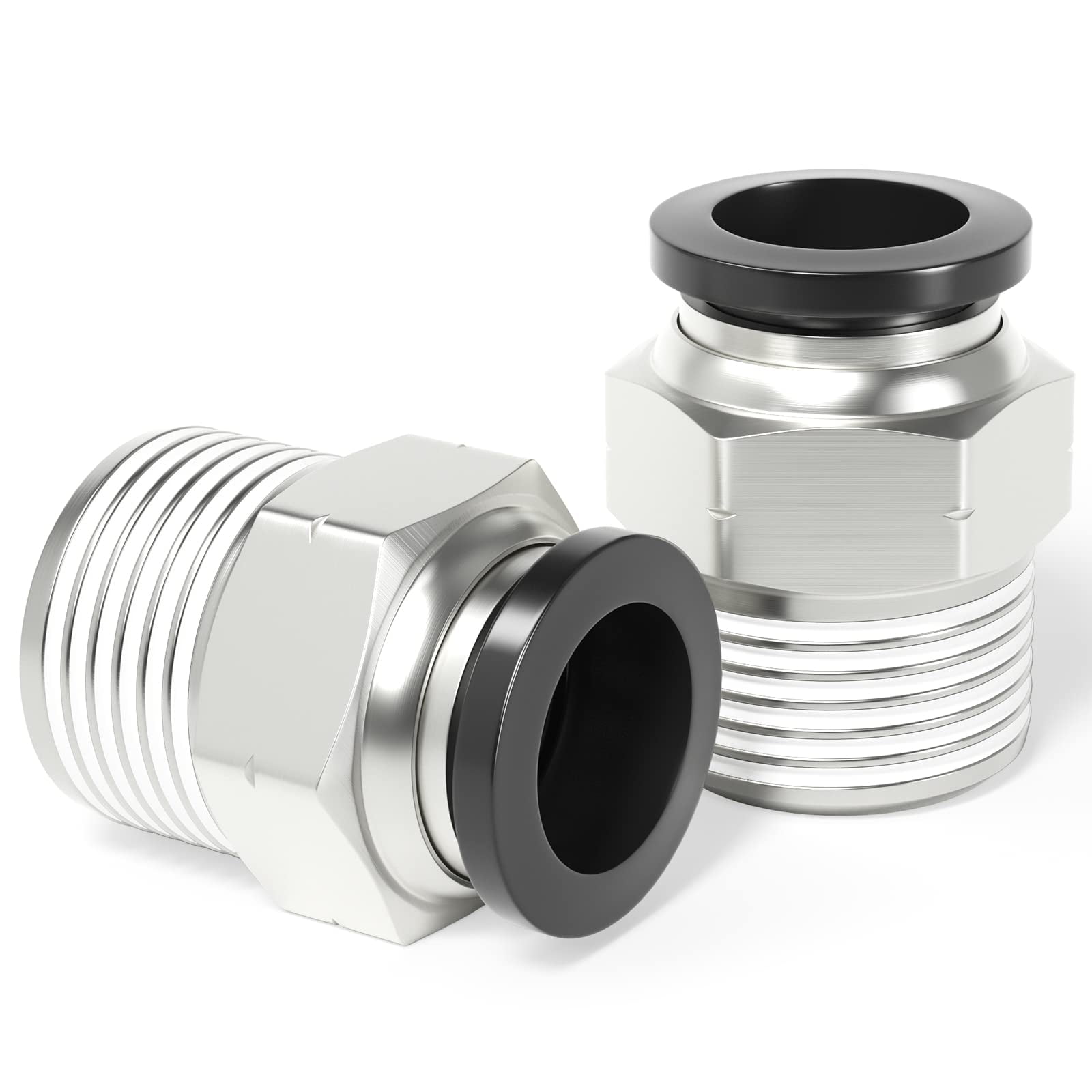 TAILONZ PNEUMATIC Male Straight 1/4 Inch Tube OD x 1/8 Inch NPT Thread ...