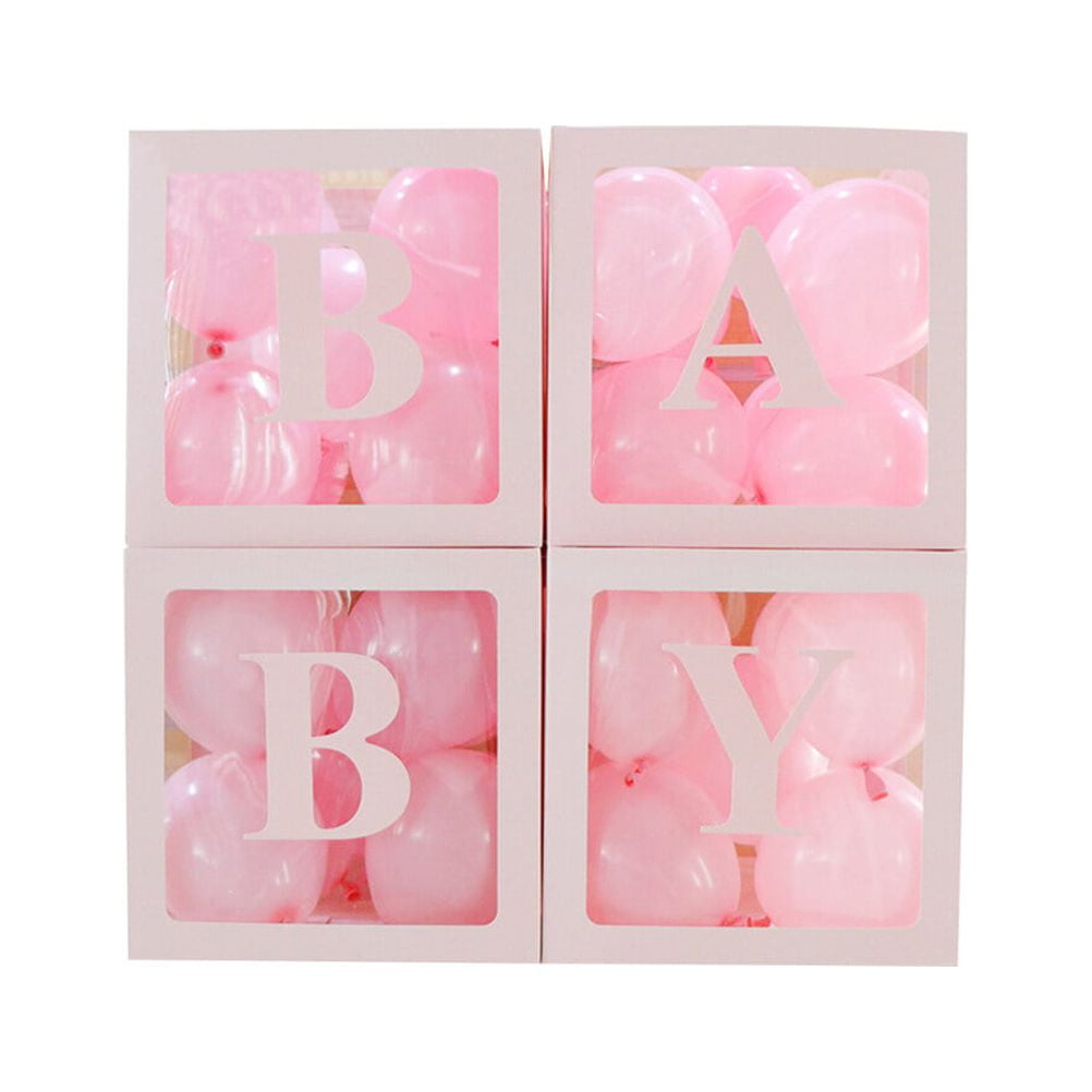 TAILTOSS Balloon Decoration Box Transparent White Plastic 1 Set Bridal ...