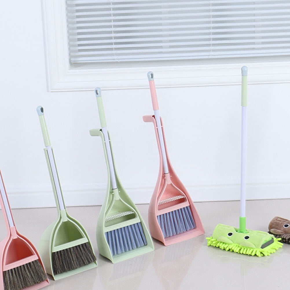 TAILTOSS 1 Set Child Besom Dustpan Kit Mini Broom PP Red 5.4x1.8x1.4in ...