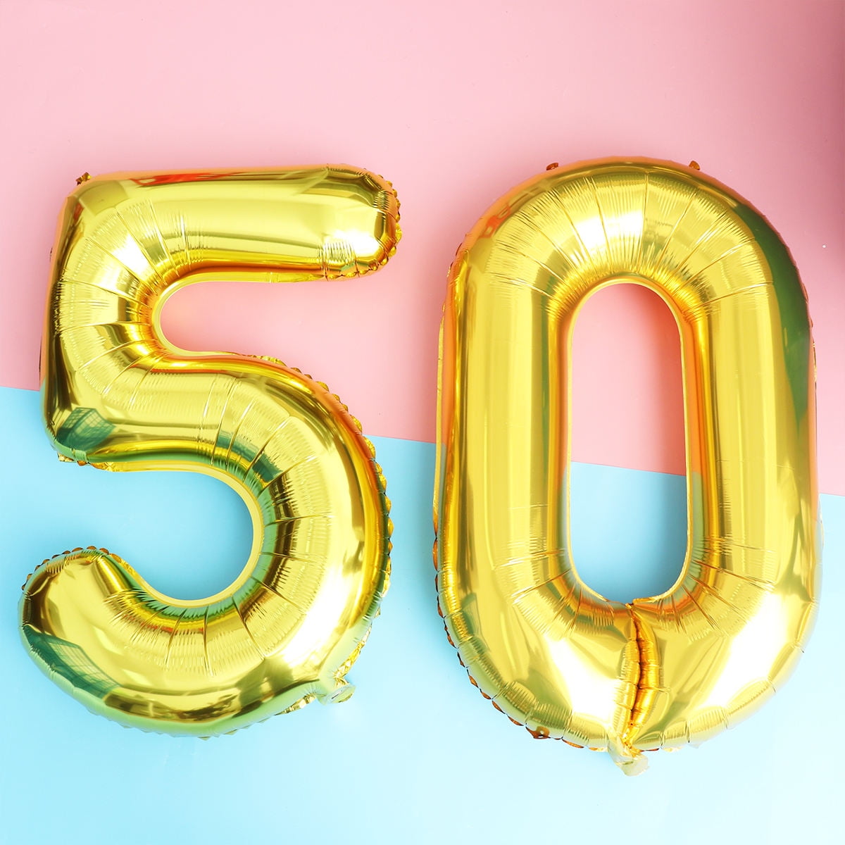 TAILTOSS 1 Set Foil Number Balloon Gold Aluminum Foil Balloon 40 Inch ...