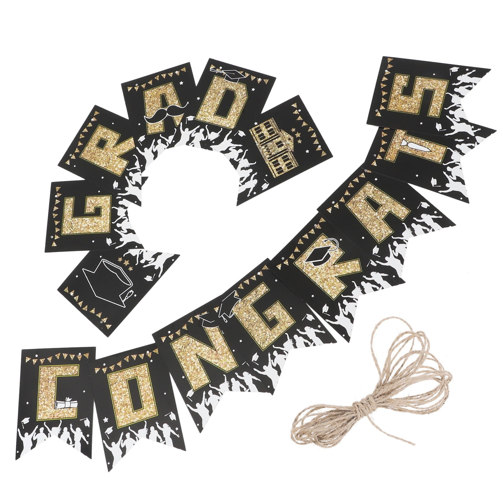 TAILTOSS 1 Set Graduation Congrats Grad Banner Triangle Tail Shape for ...
