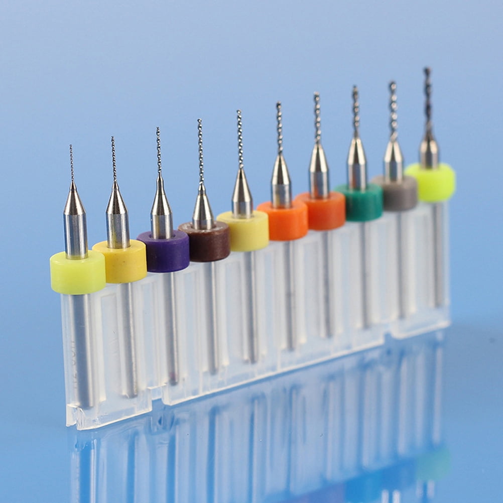 TAILTOSS 10 Pcs Assorted Color Cnc Drill Bits for Pcb and Circuit Board ...