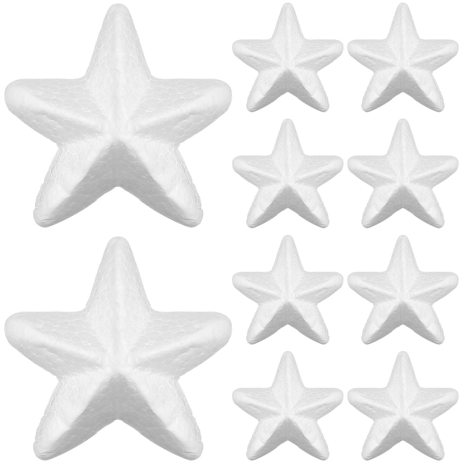 TAILTOSS 10 Pieces Polystyrene Star Decorations for Kids and Artisans ...