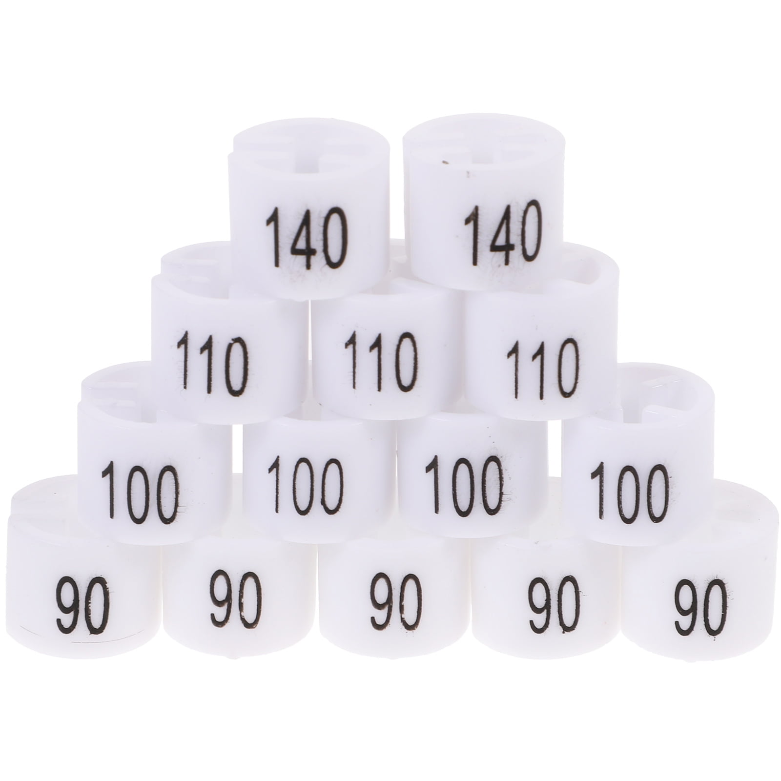 TAILTOSS 100Set Clothes Hanger Marker Plastic for Size Identification ...